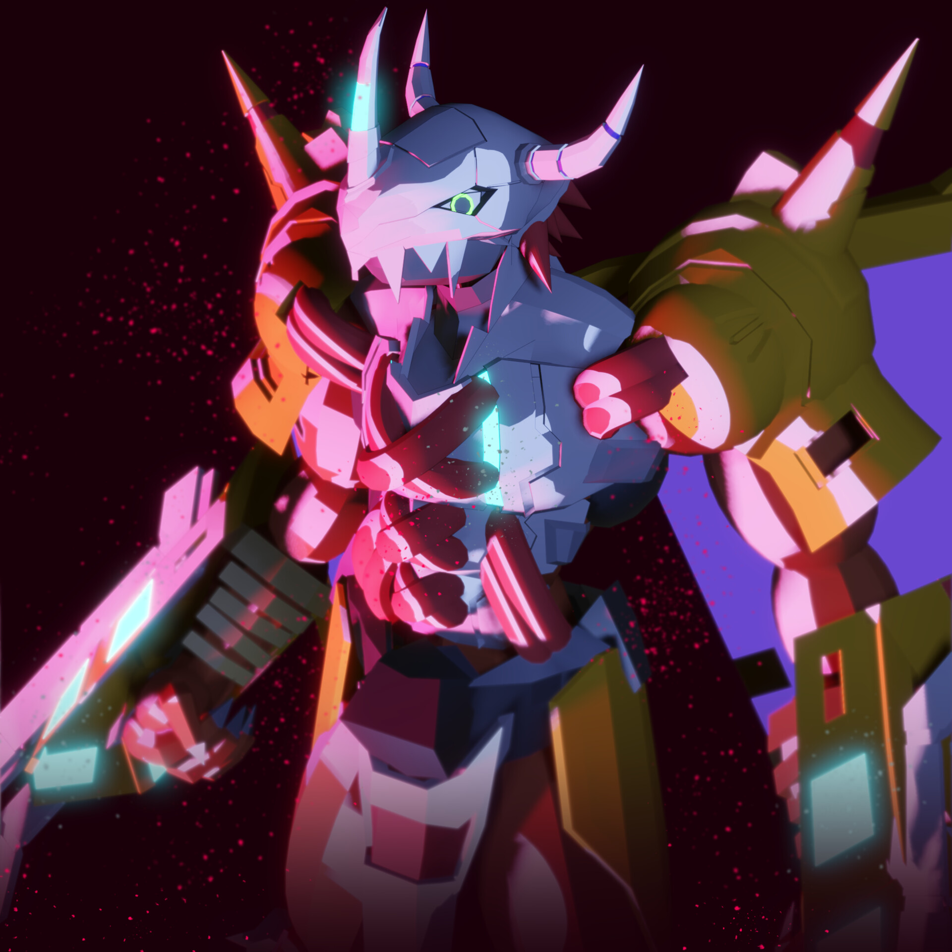 ArtStation - WarGreymon 3d Blender