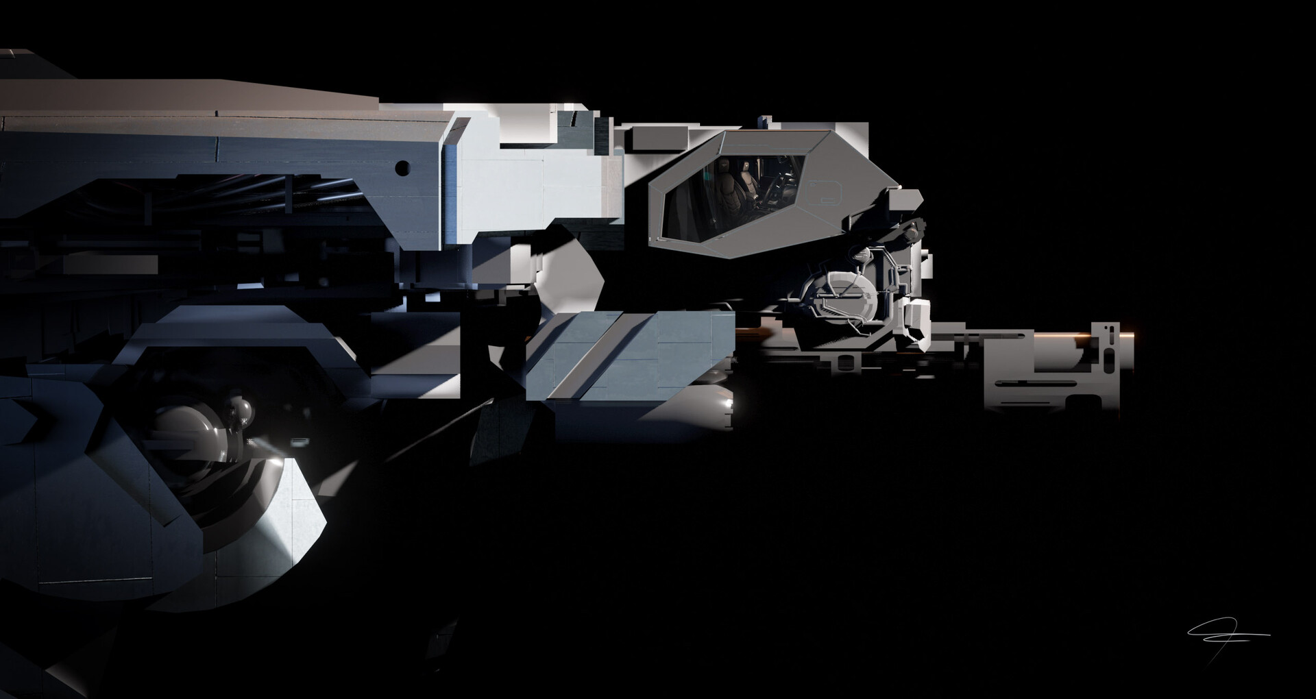 ArtStation - Vehicle design: Armored Biped - preview