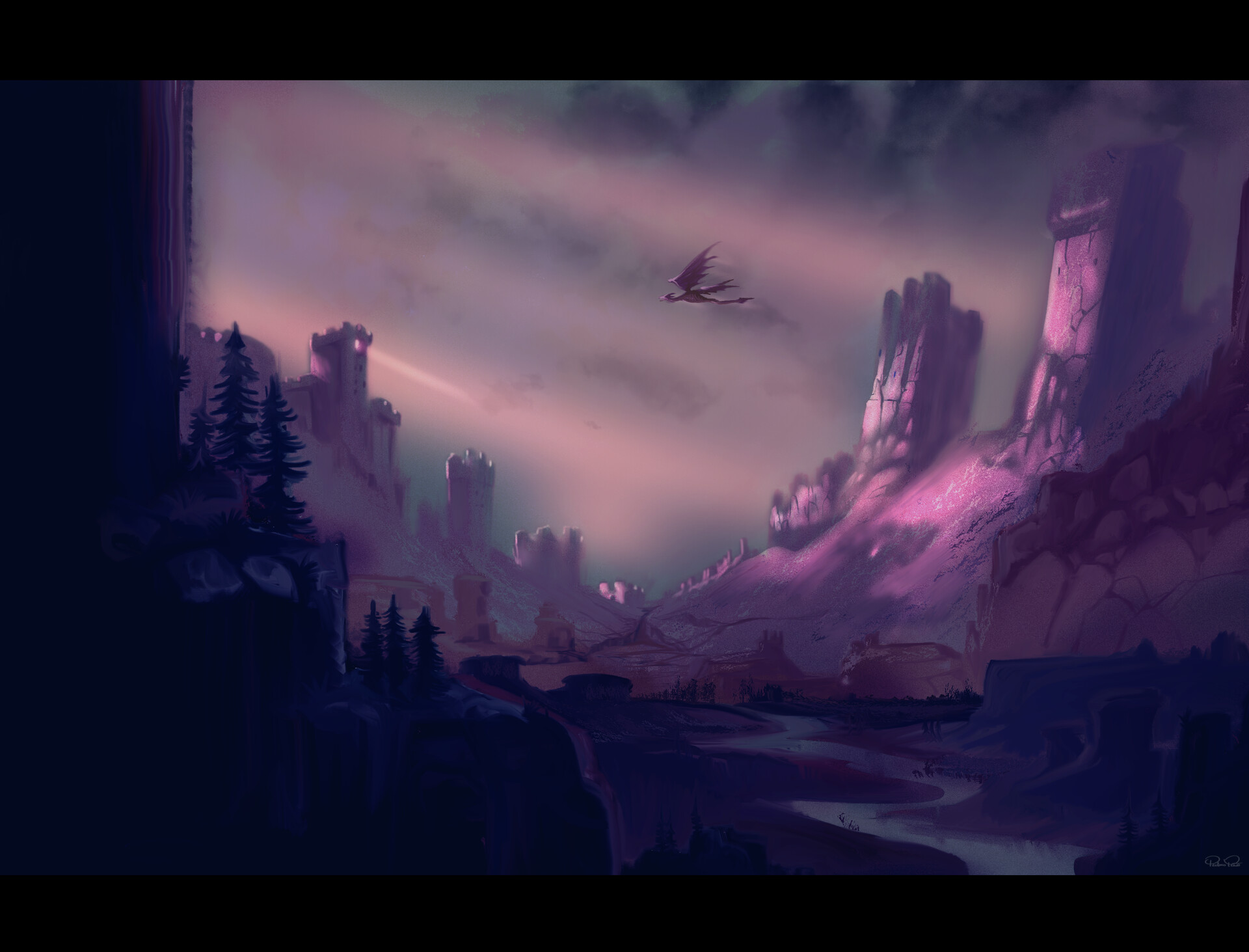 ArtStation - Day and Night Dragon Environment