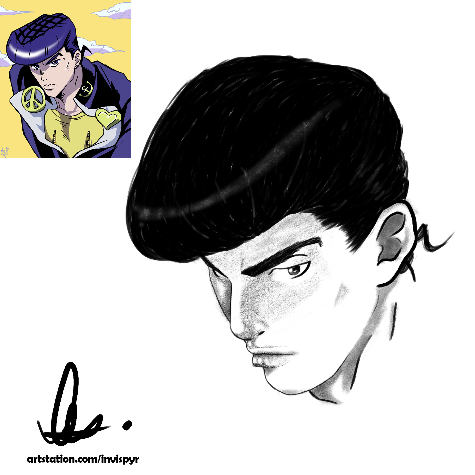 how to draw josuke