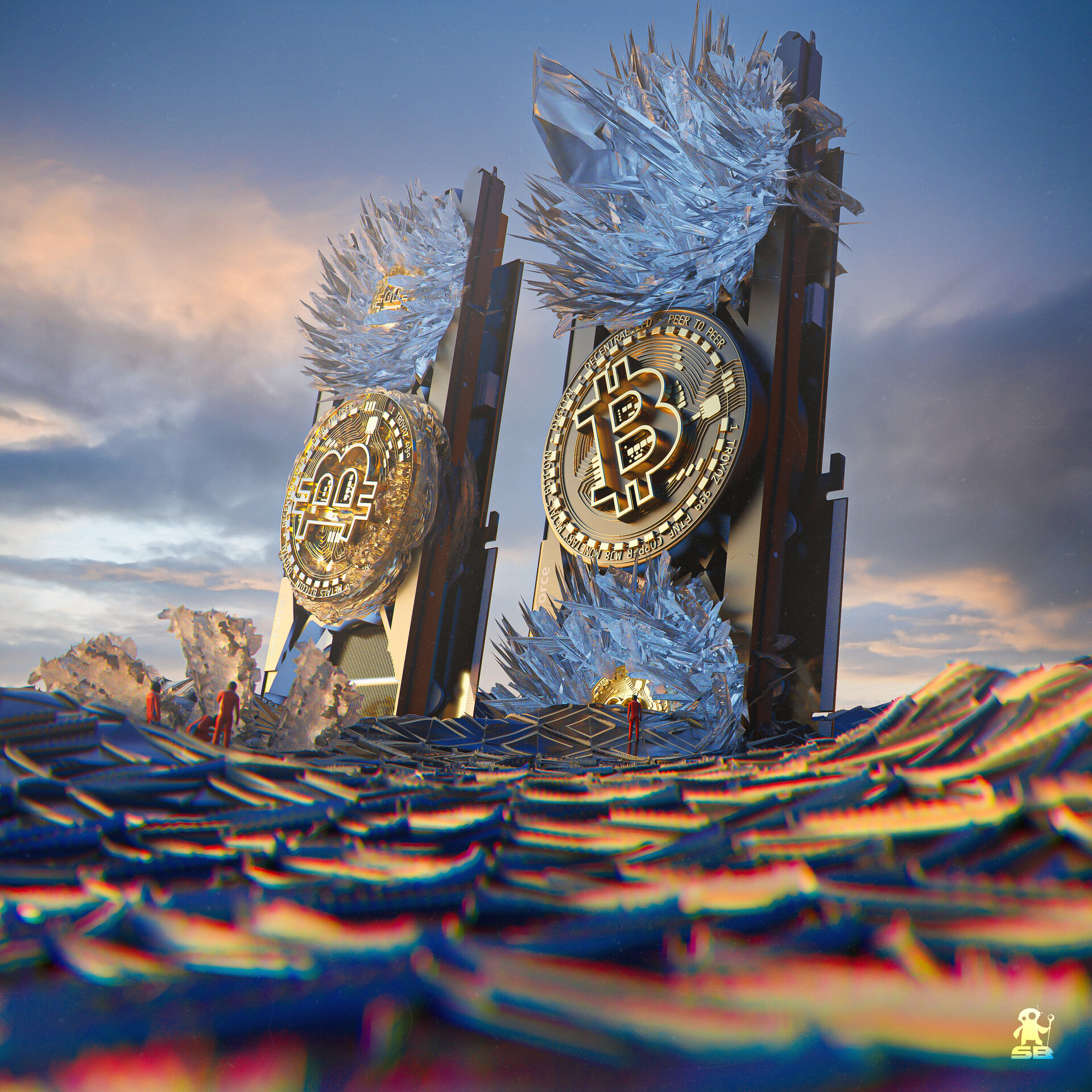 ArtStation - Bitcoin Mining - Goes Wrong