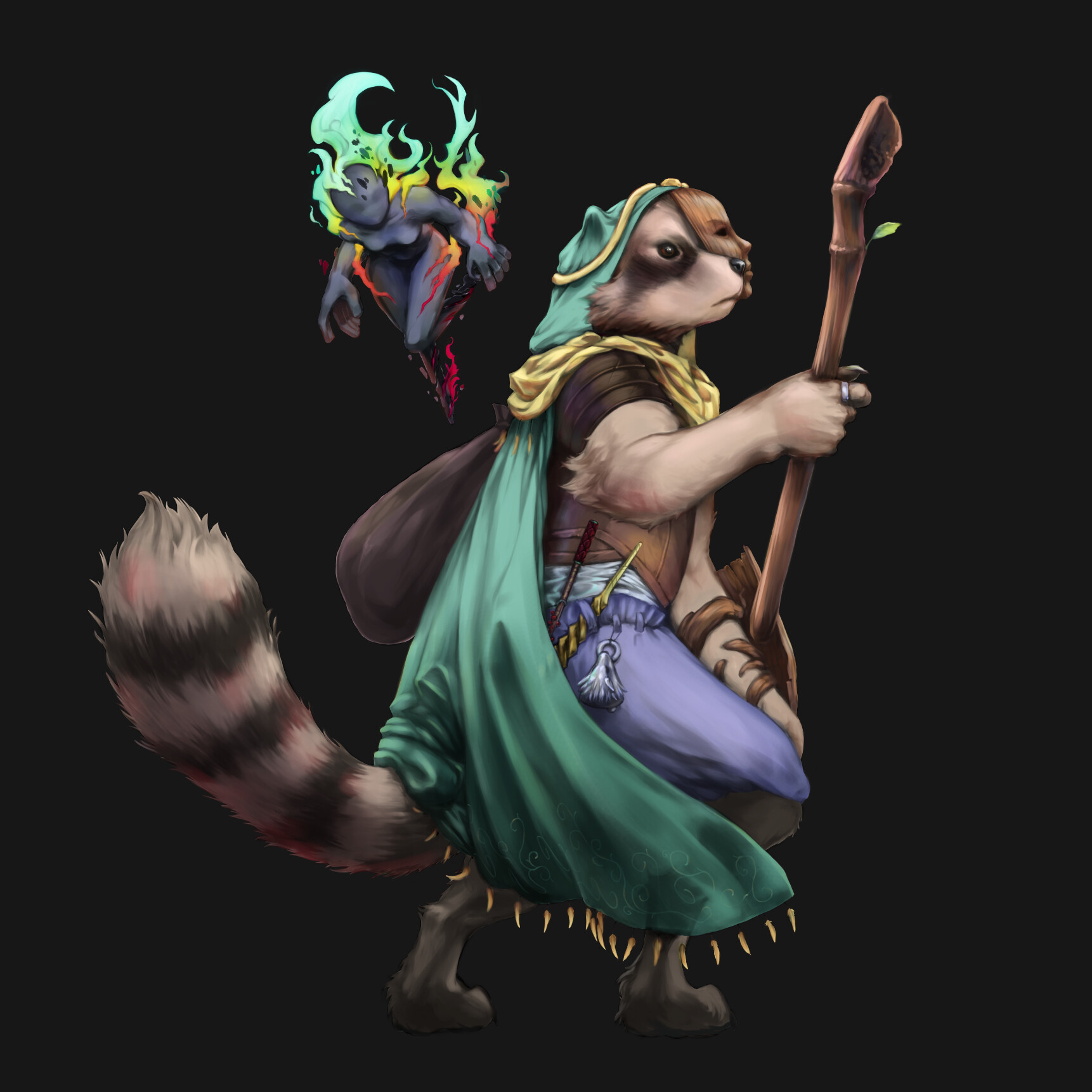 ArtStation - Dnd raccoon character design