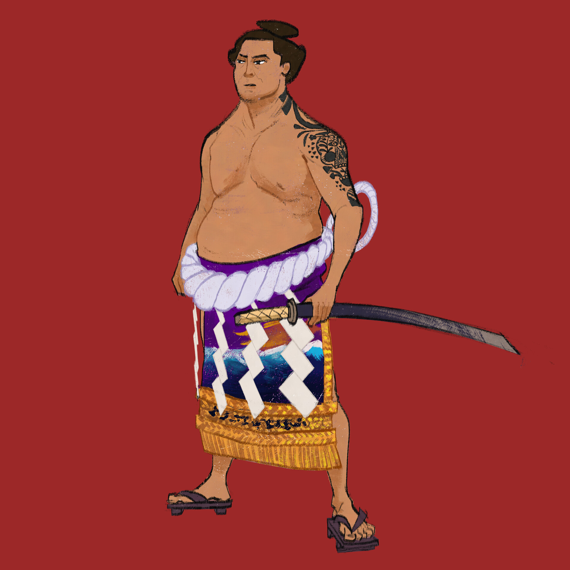 ArtStation - samurai wrestler