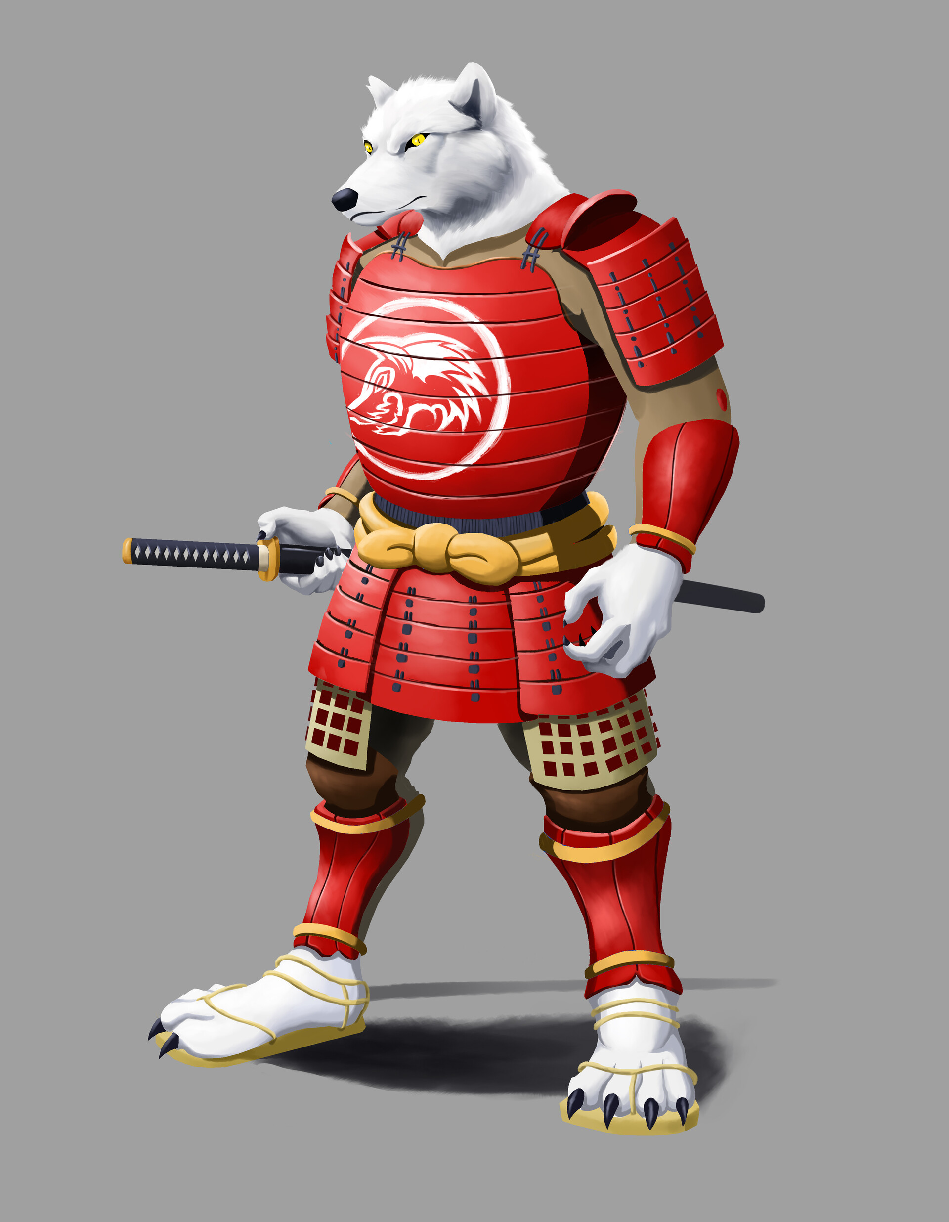 ArtStation - Wolf Samurai