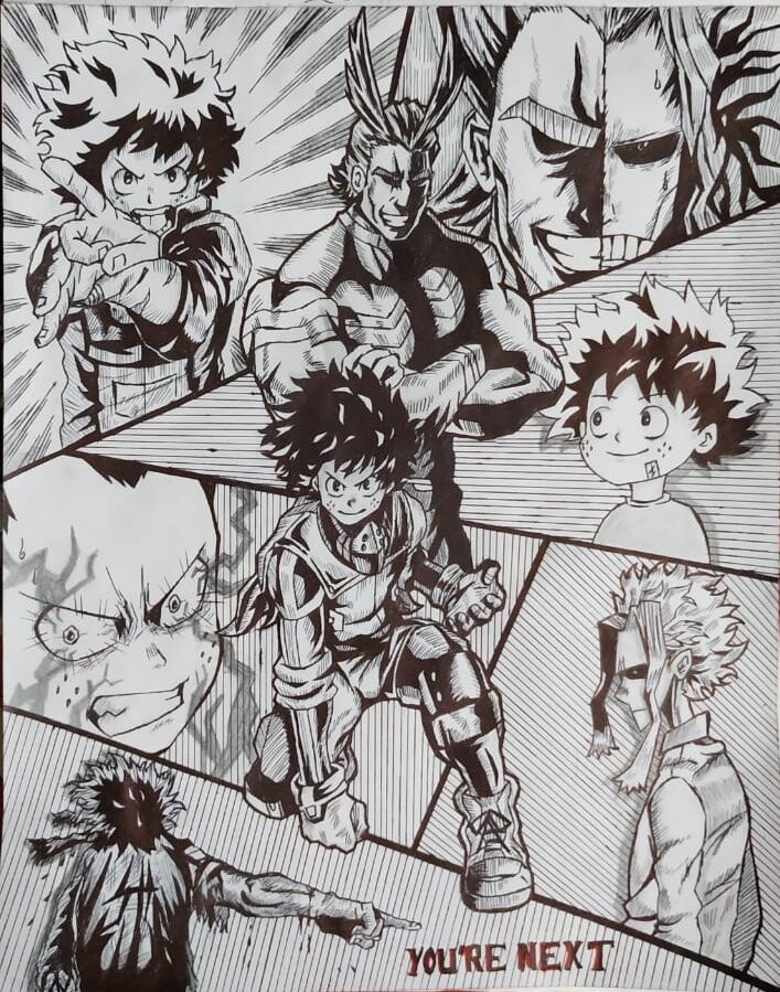 Sourav Das - MY HERO ACADEMIA FAN ART - MANGA SKETCH