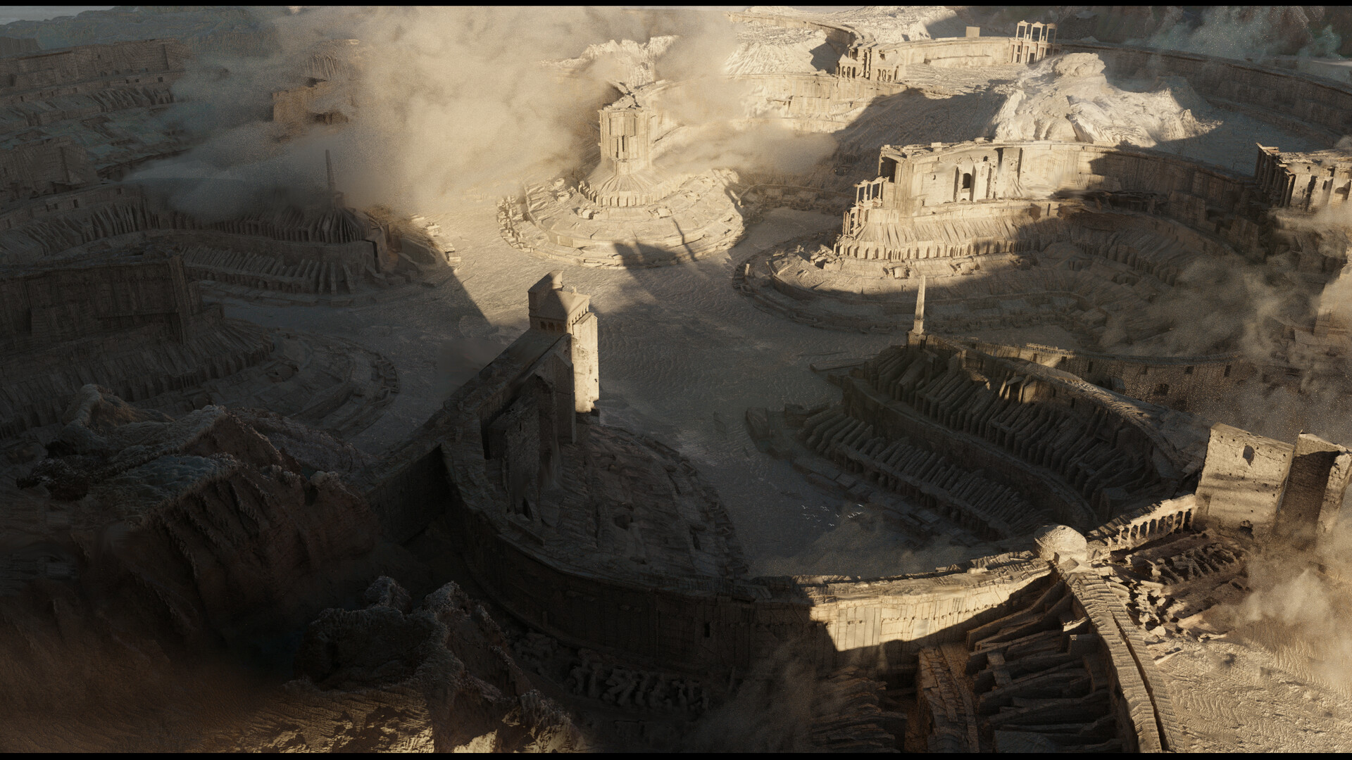 Irem, "City of Pillars" by Federico Pelat : r/ImaginaryRuins