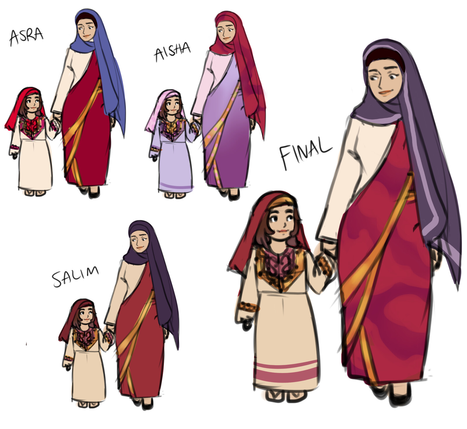 Sophia Askar - Hiba and Soha - Character Design