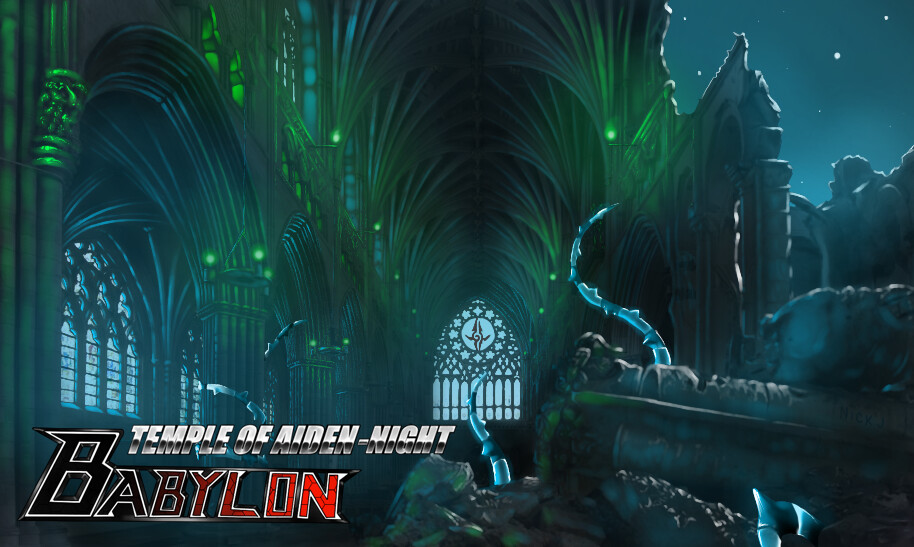 ArtStation - Temple of Aiden night