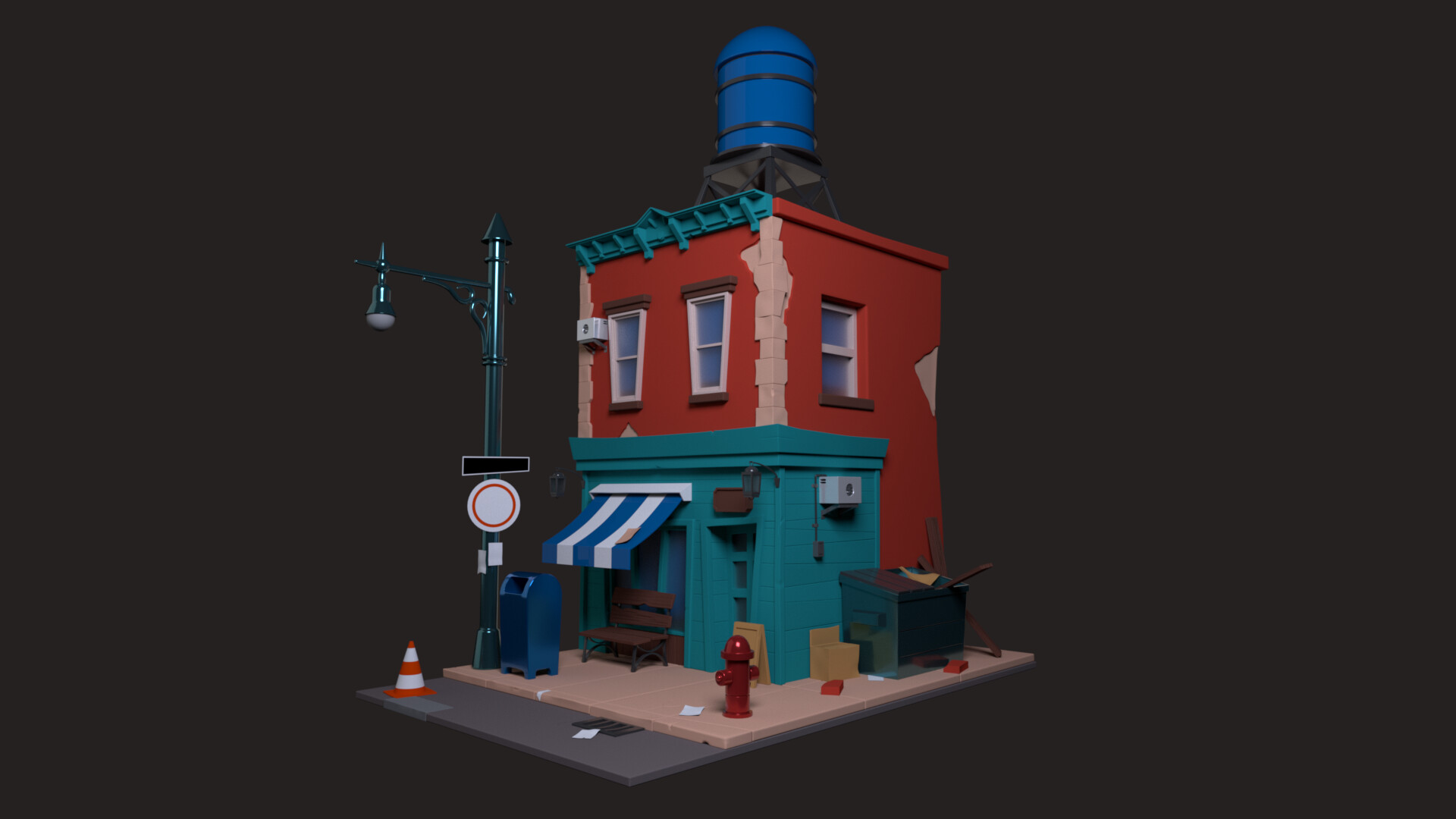 ArtStation - Stylized Corner Shop