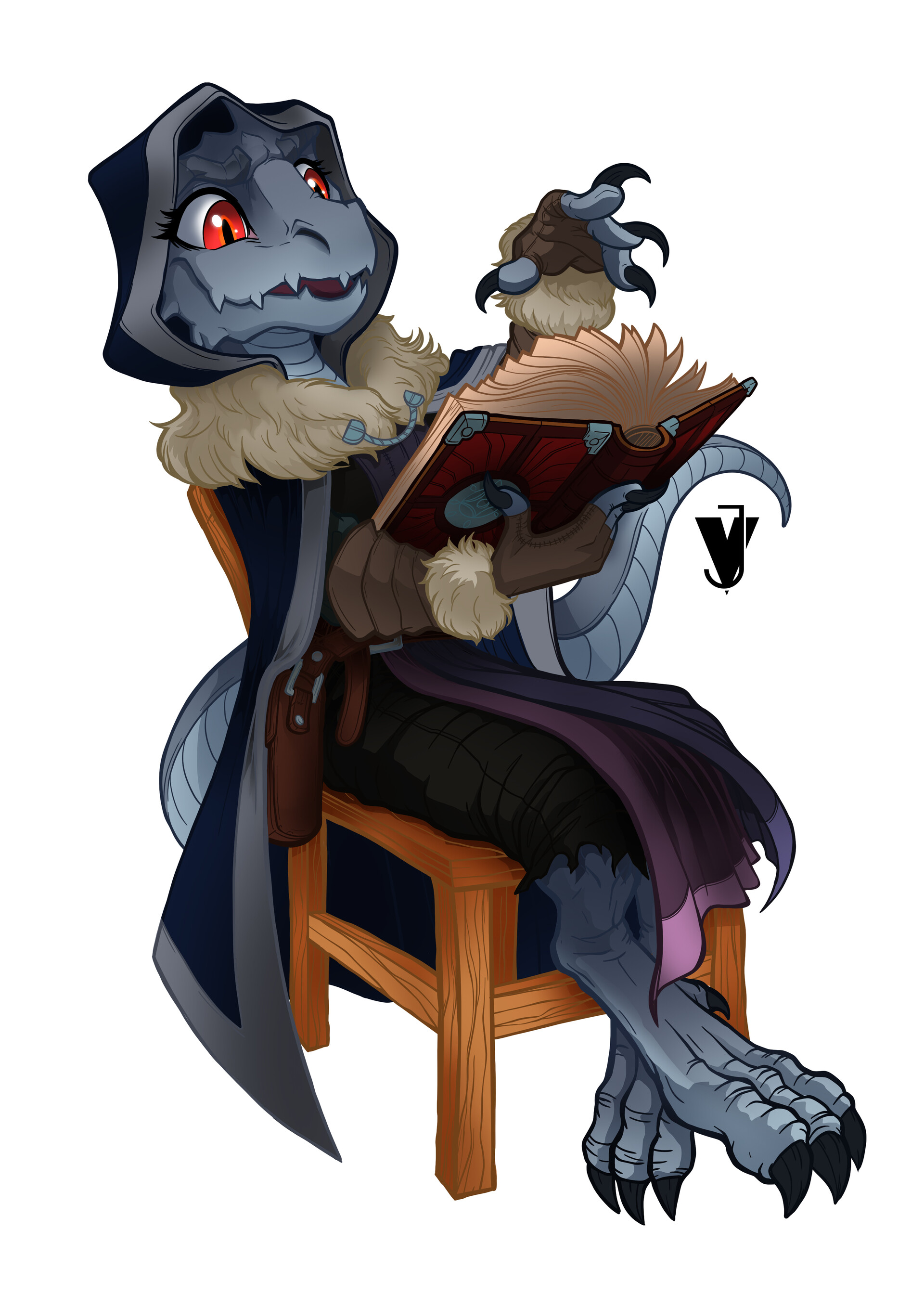 ArtStation - Commission D&D Character - Shaded - Female - kobold wizard