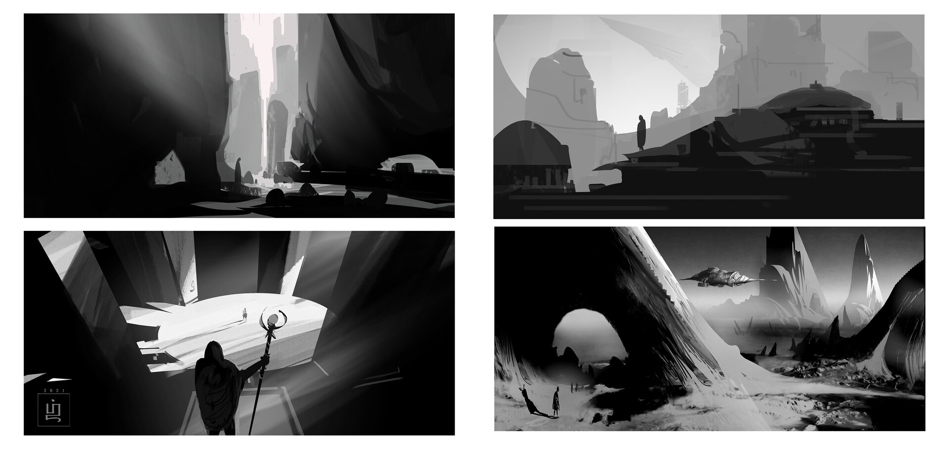 ArtStation - Black & White concept_03