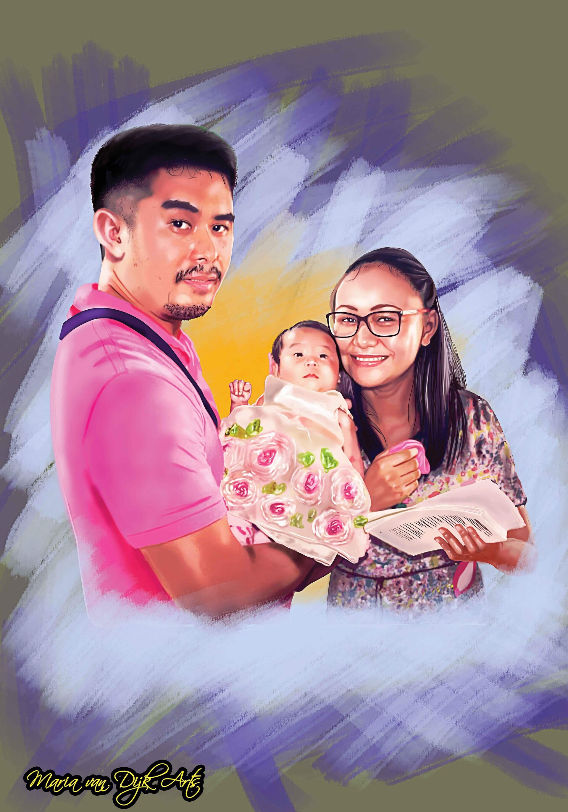 ArtStation - Digital family portrait