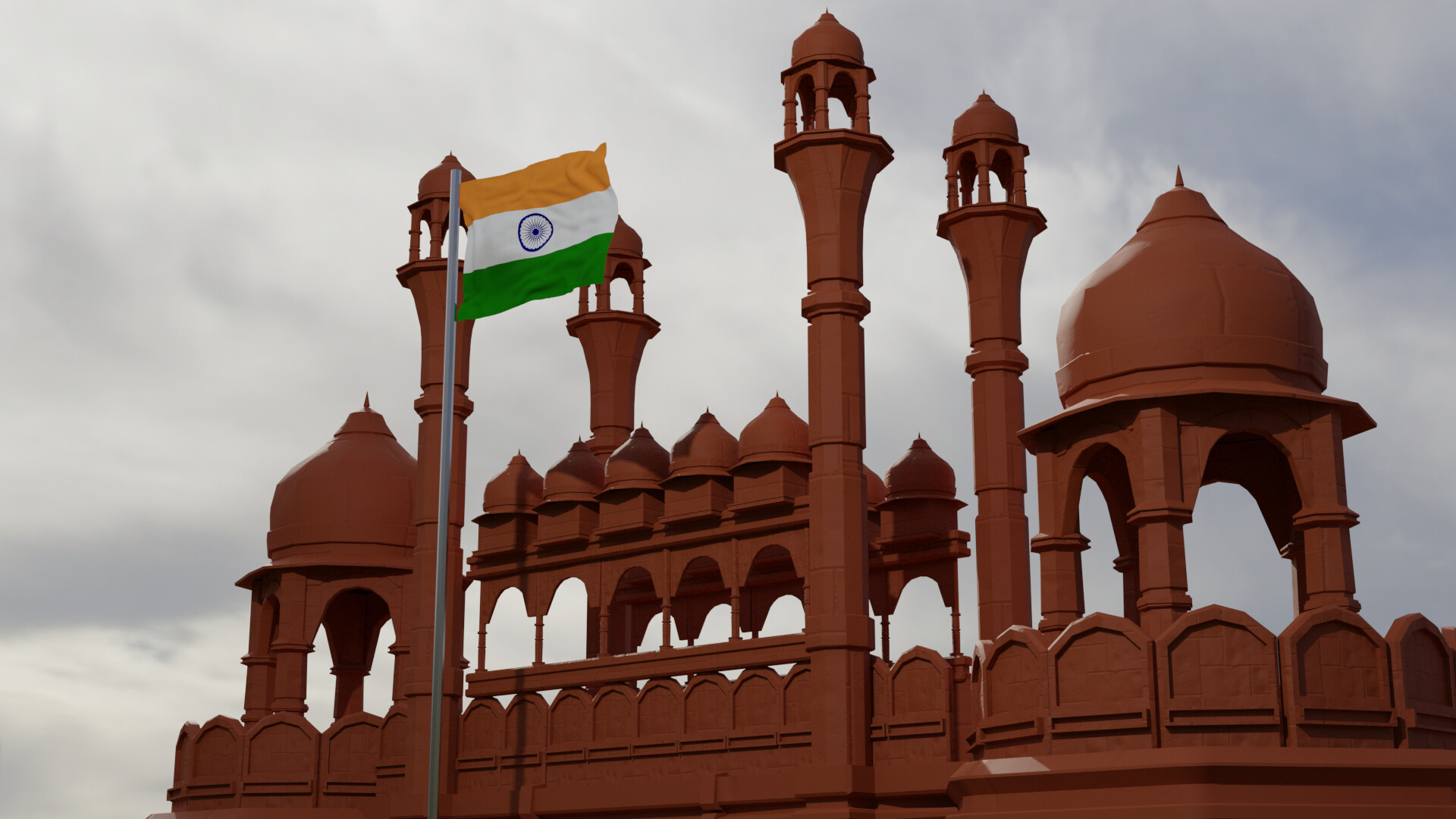 Koushik Karar - India Red Fort 3D Model