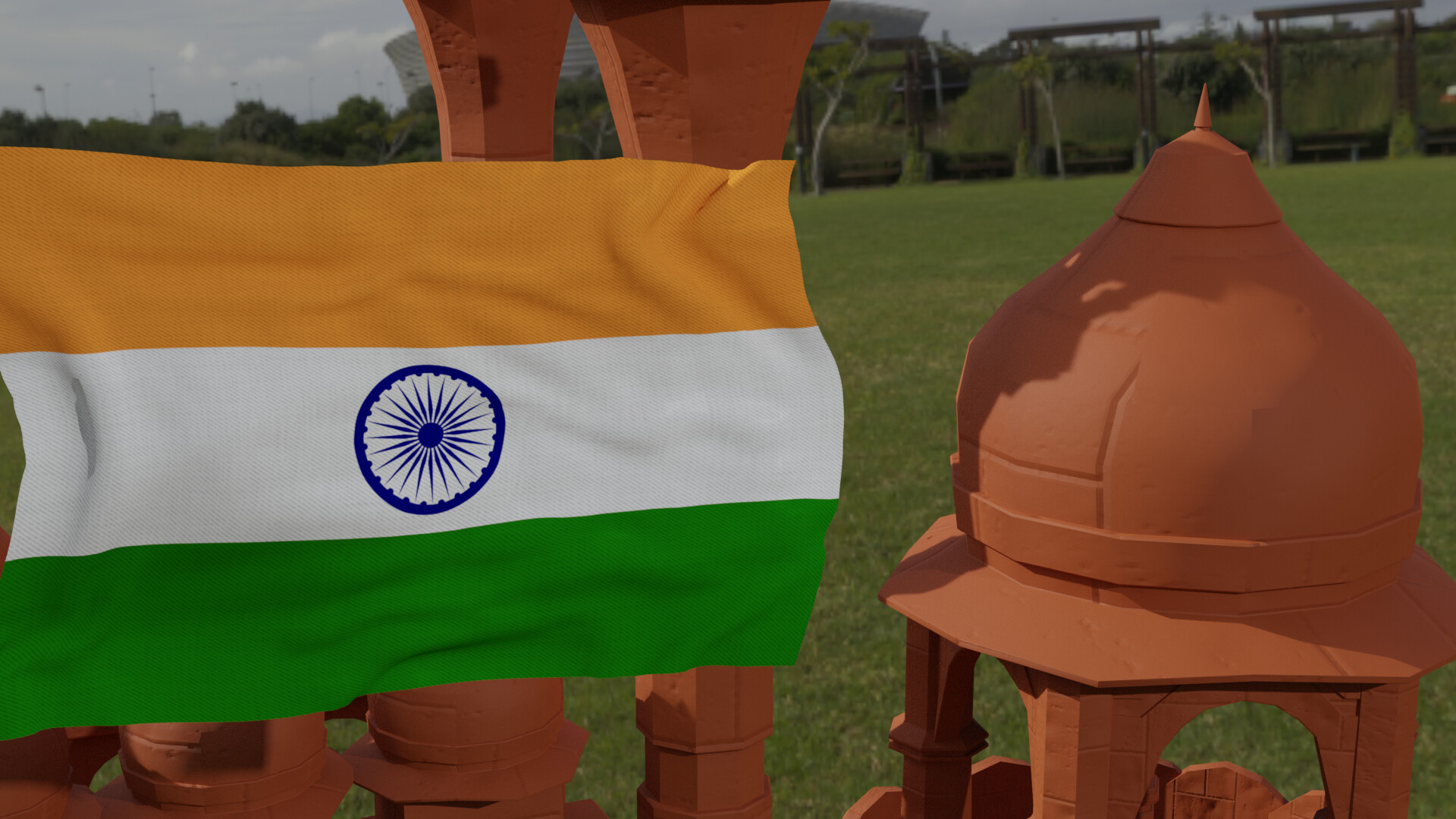 Koushik Karar - India Red Fort 3D Model