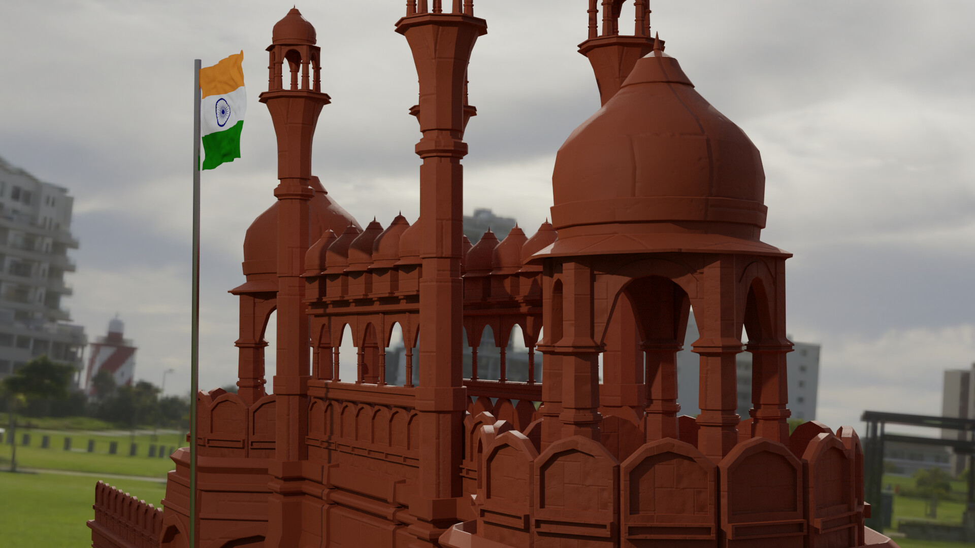Koushik Karar - India Red Fort 3D Model