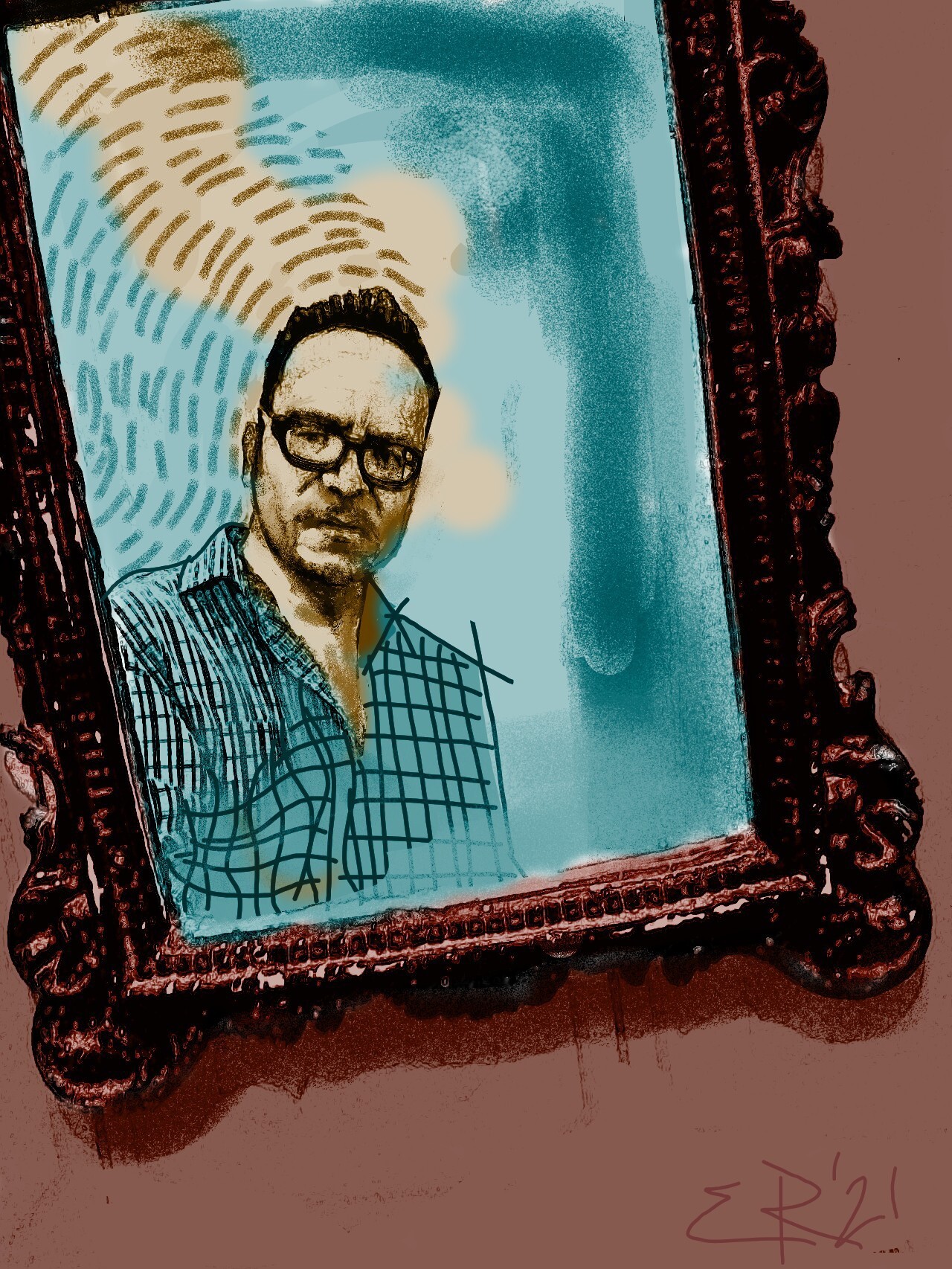 ArtStation - Self-Portrait in a mirror