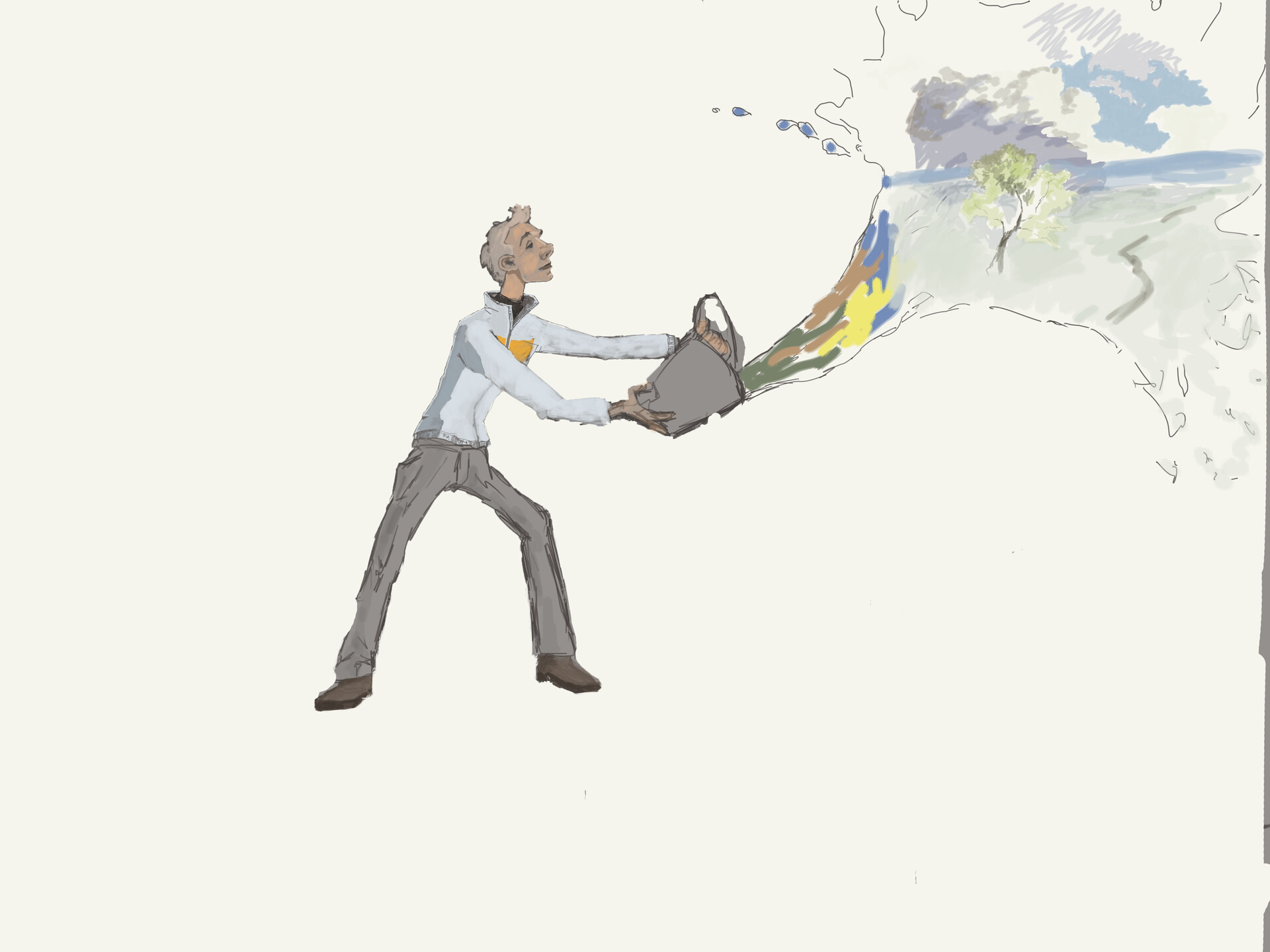 ArtStation - The artist draws with a thinking paint that understands ...