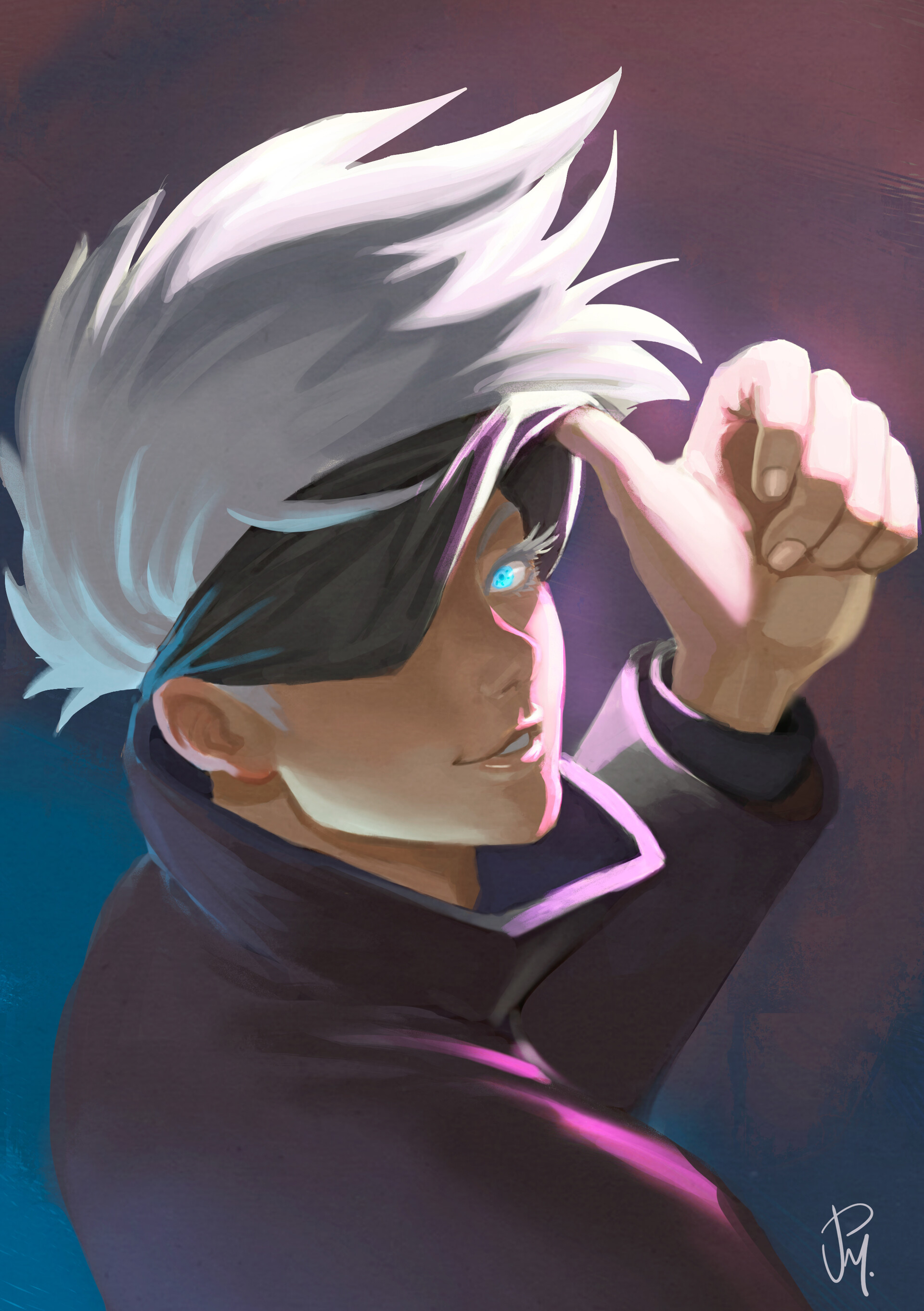 ArtStation - Satoru Gojou portrait