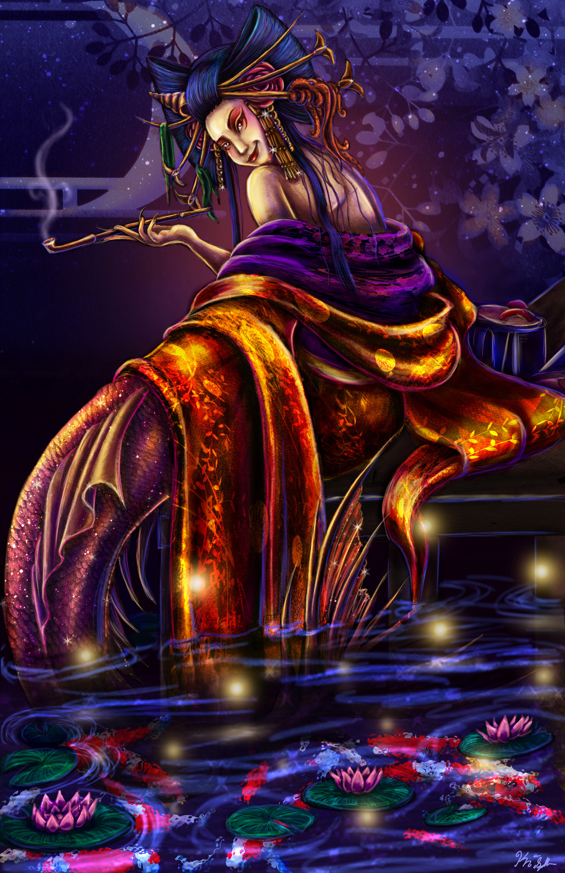 ArtStation - Oiran Mermaid