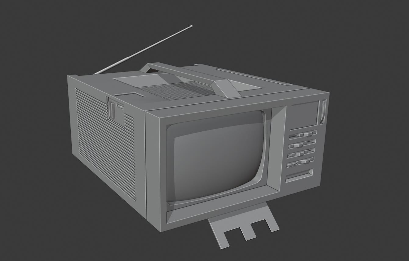 ArtStation - TV-Radio 1990 Broksonic 5 Portable