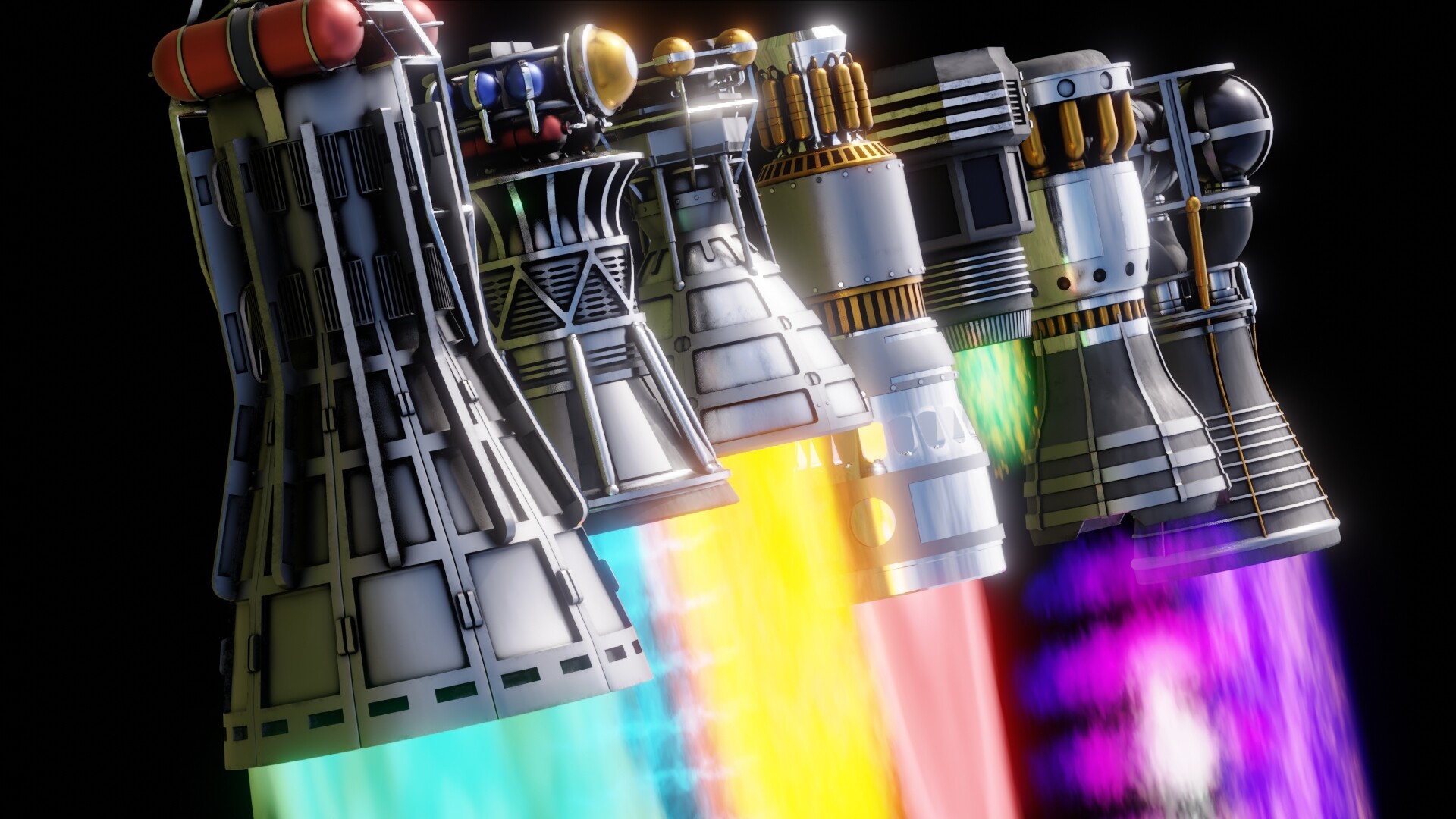 Daniel Grove - Rocket engines with procedural flame