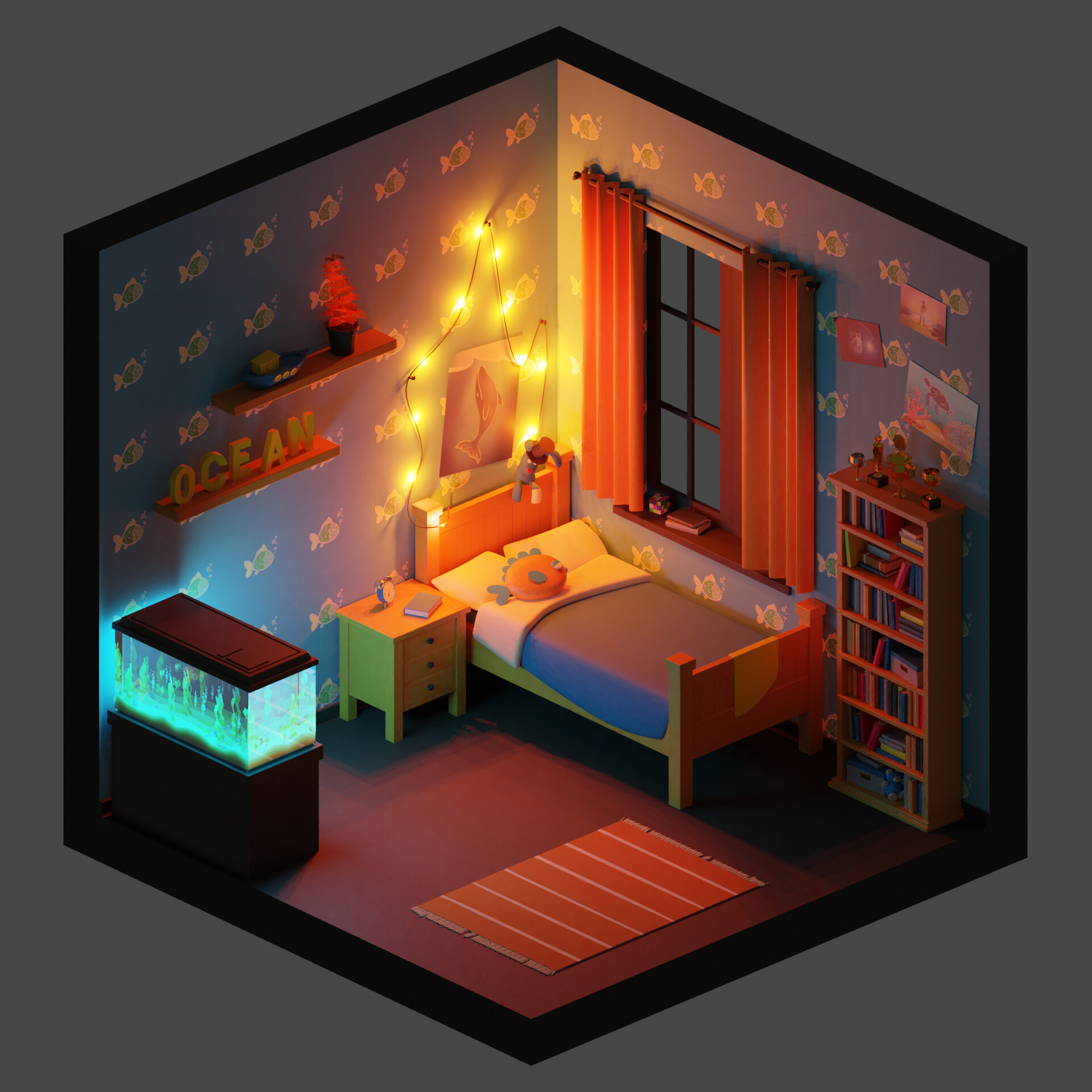 ArtStation - Isometric Kids Bedroom