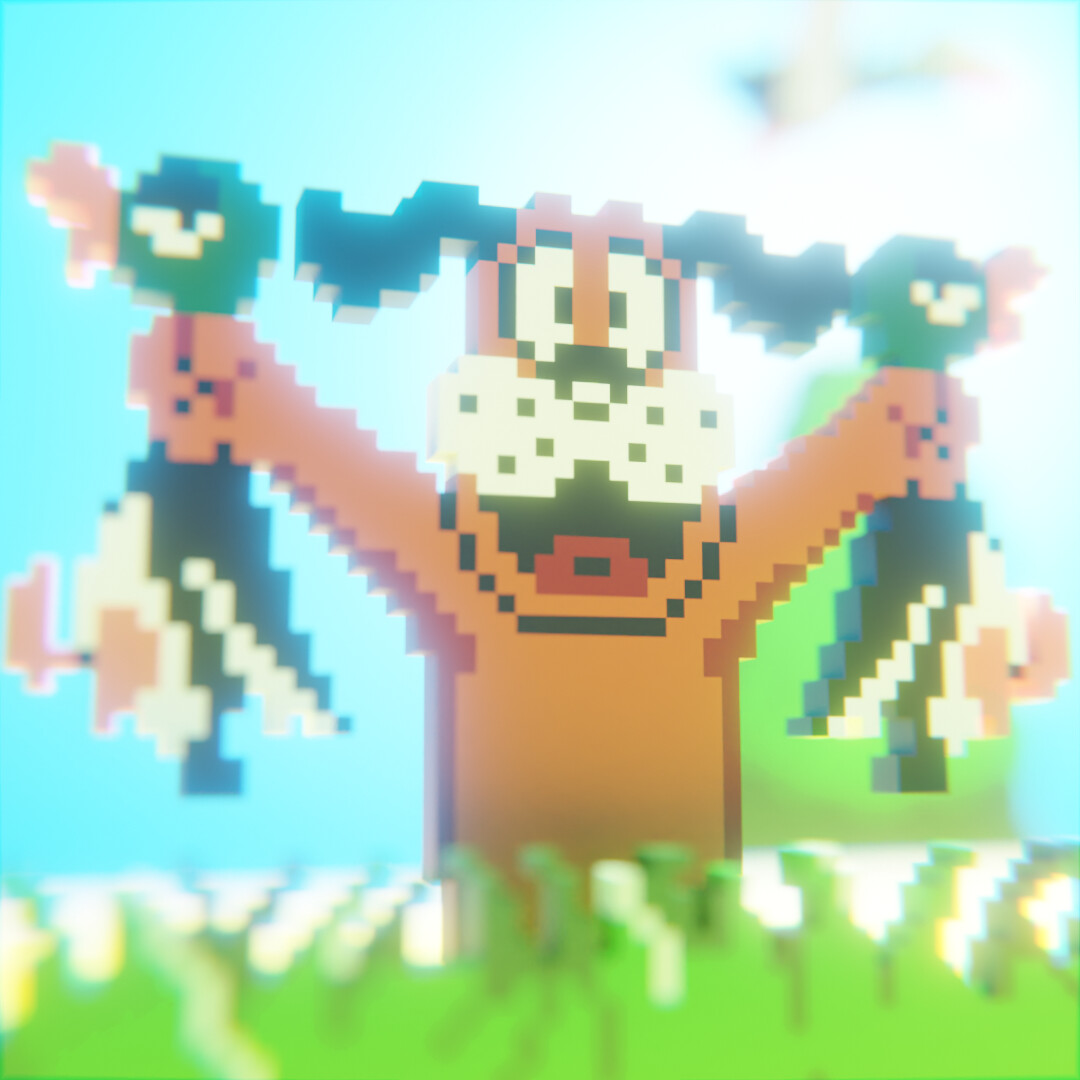 ArtStation - Duck Hunt 3D (3D Pixel Art)