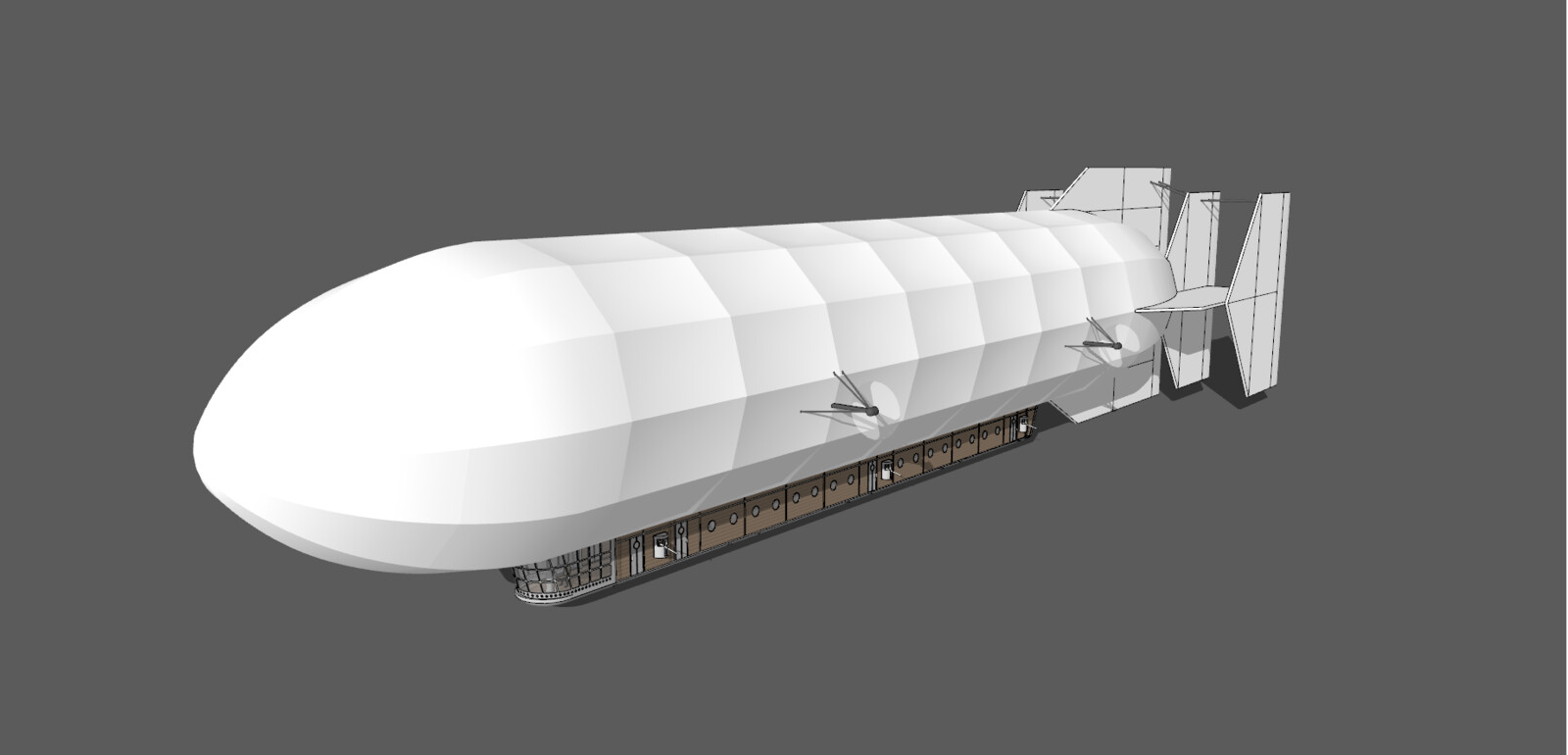 Lilian Landrein - Attack on Titan Marley airship (SkethUp native tools)