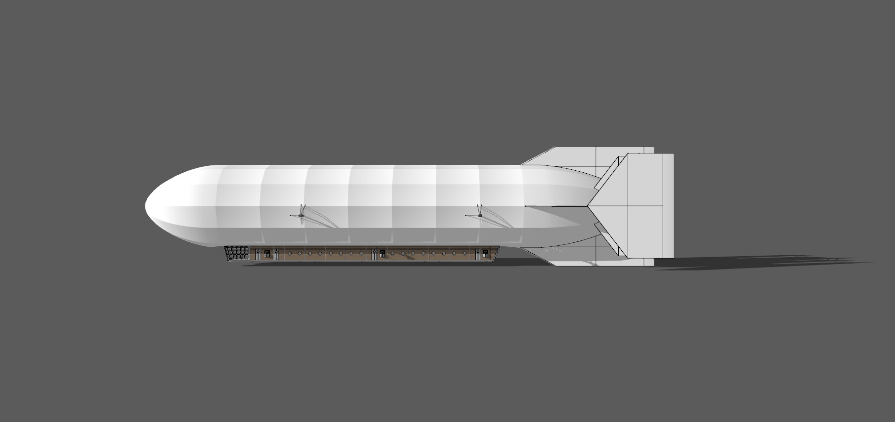 Lilian Landrein - Attack on Titan Marley airship (SkethUp native tools)