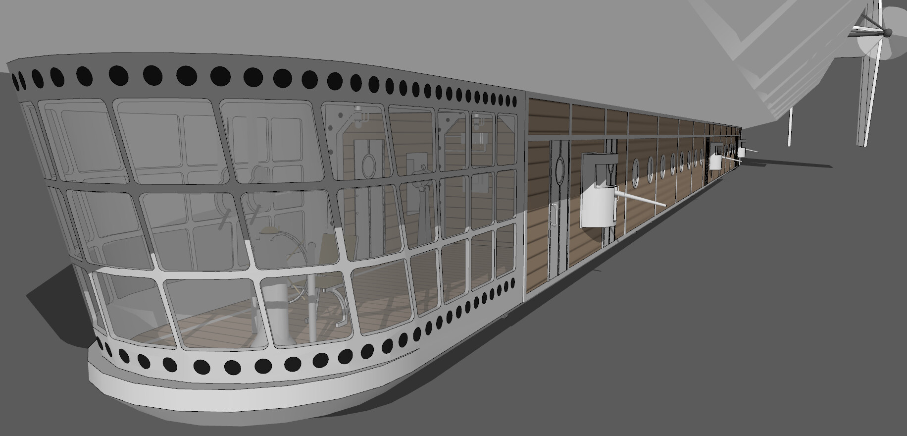 Lilian Landrein - Attack on Titan Marley airship (SkethUp native tools)