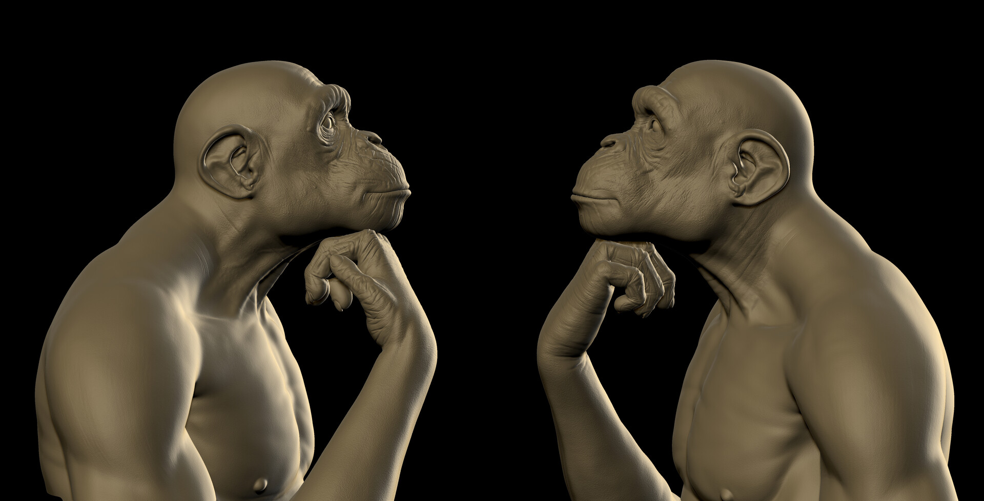 ArtStation - Thinking Chimp