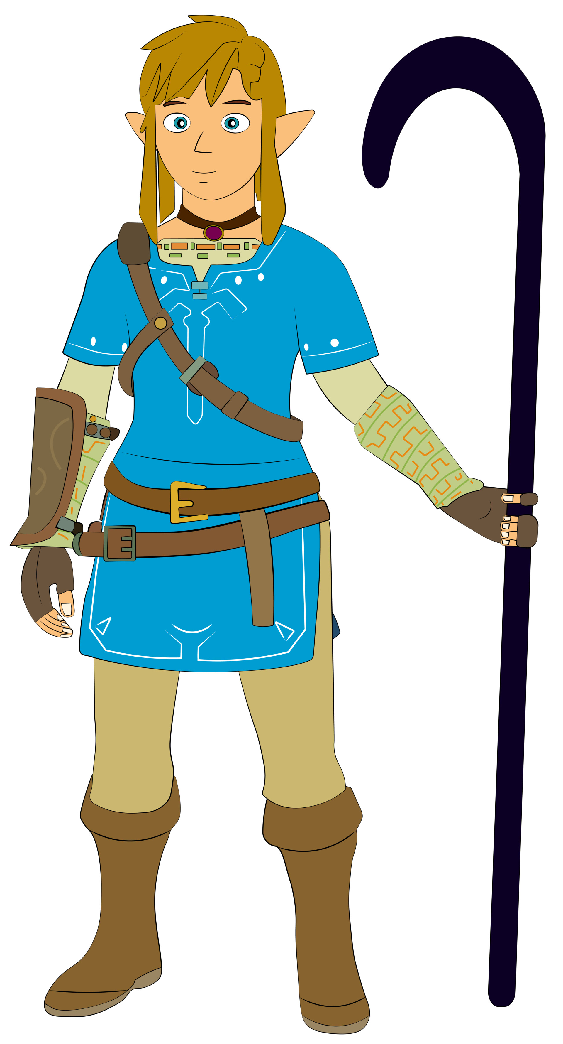 Delia Wright - Link Holding a Crook Rod