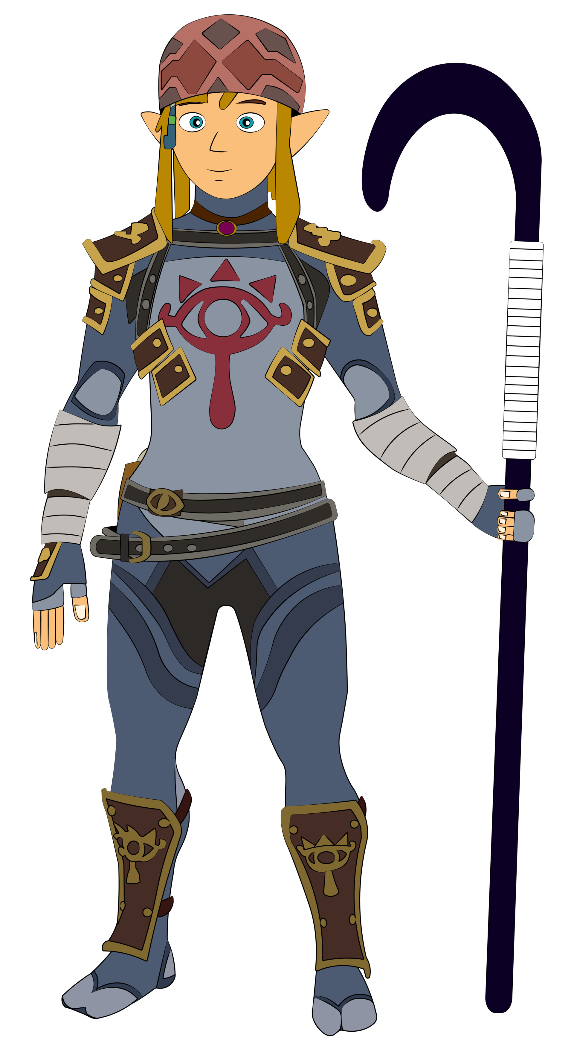 Delia Wright - Link Holding a Crook Rod