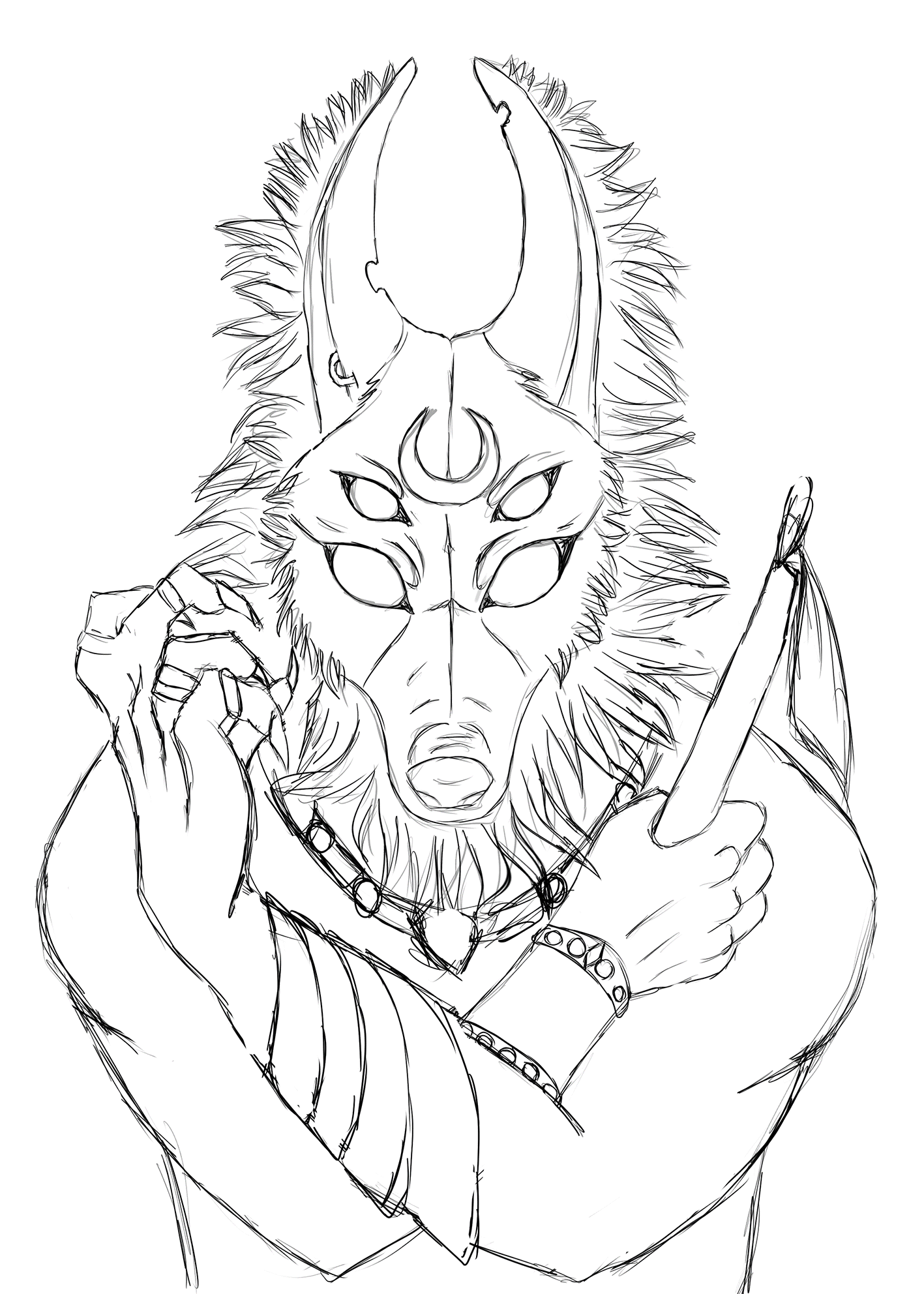 how to draw demon dog