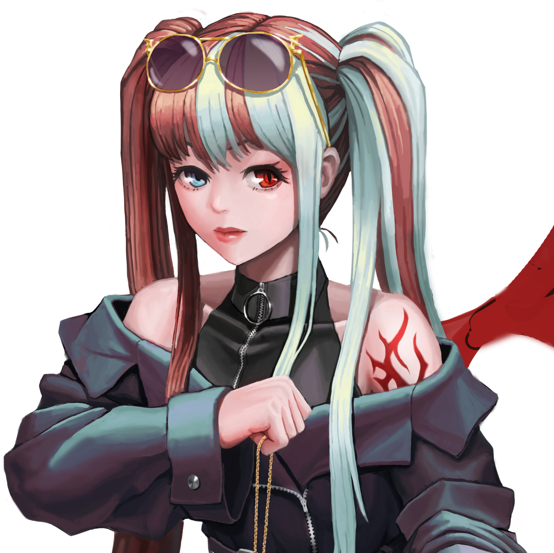 ArtStation - Odd eye half Vampire girl