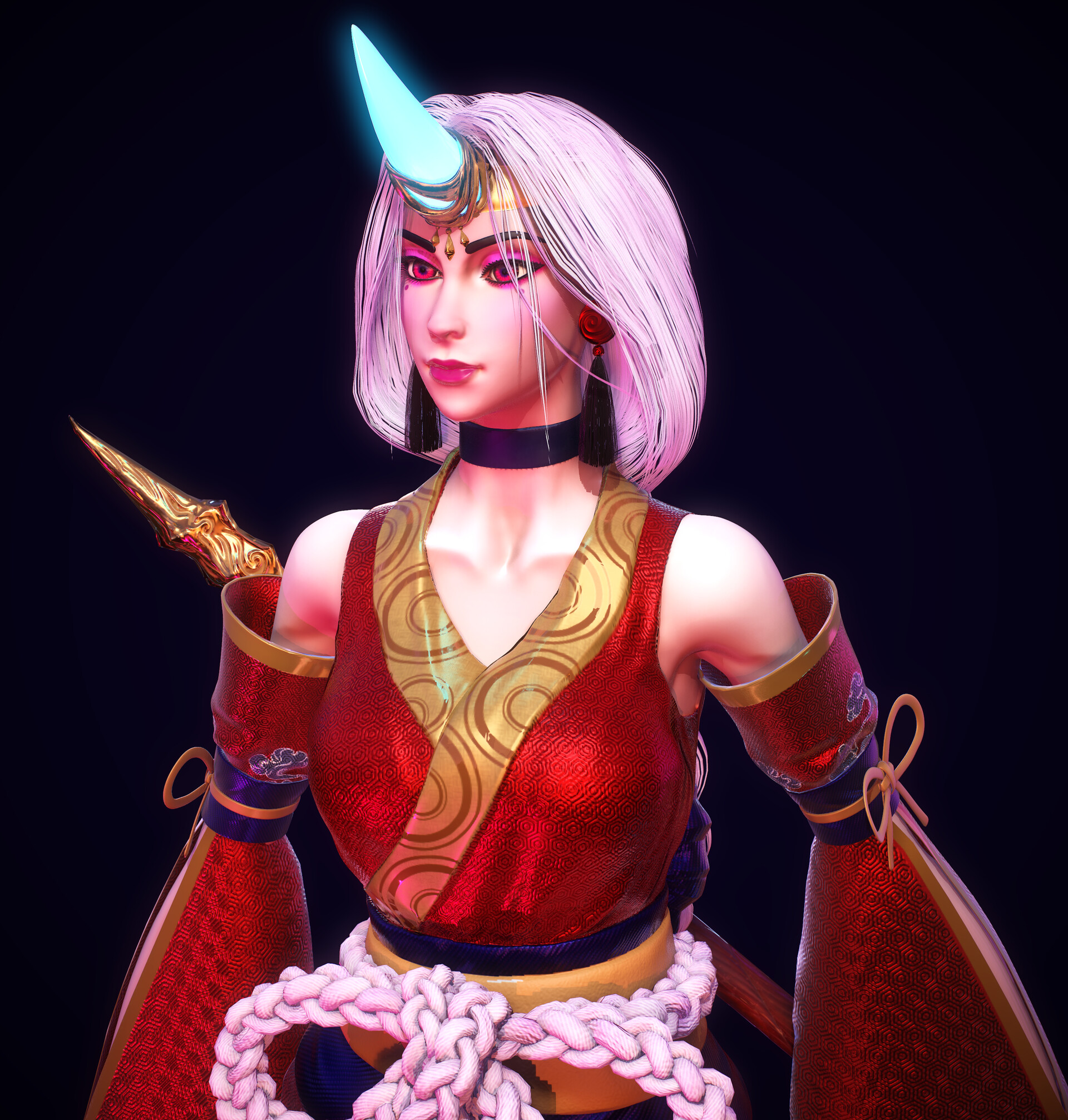 ArtStation - Izanami, Japanesse demon-girl