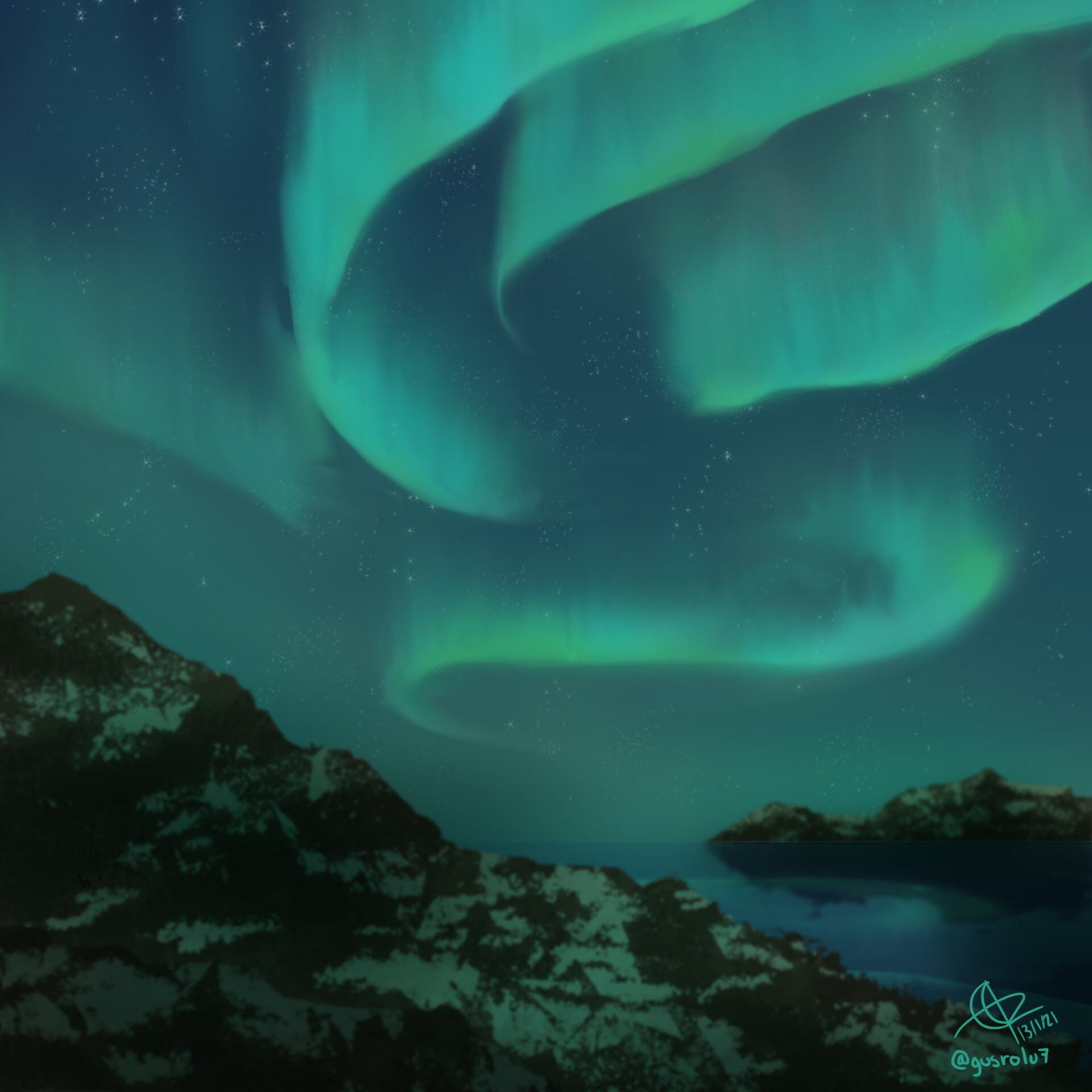 ArtStation - Northern lights