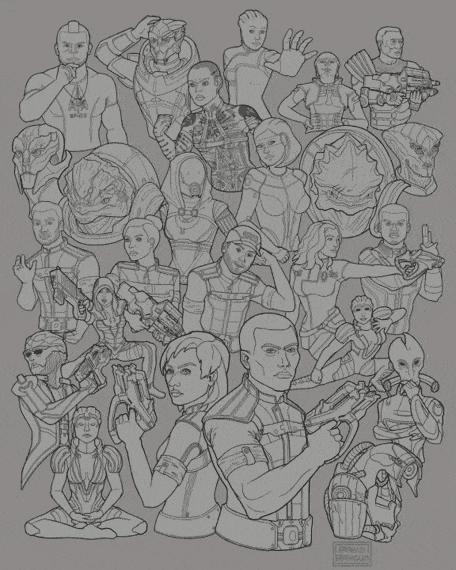 mass effect 3 coloring pages