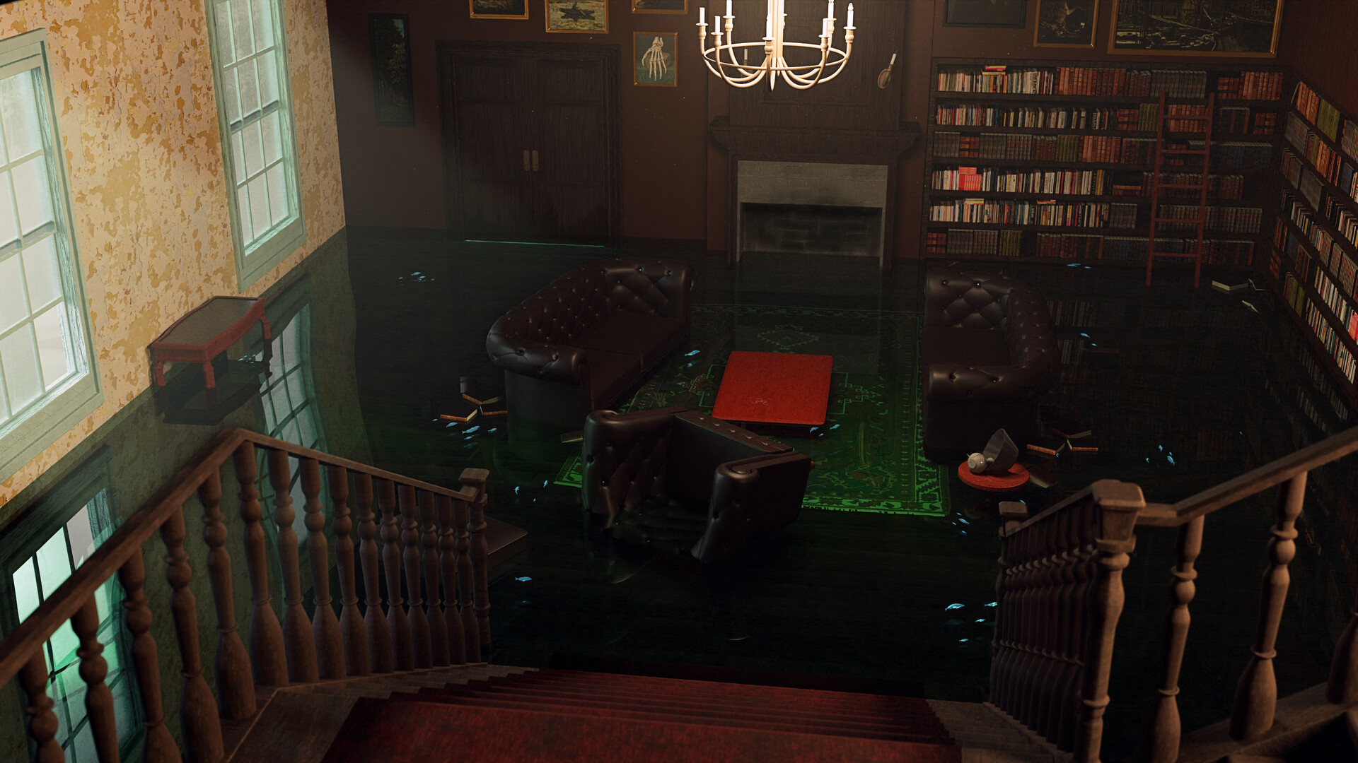 ArtStation - Flooded Library
