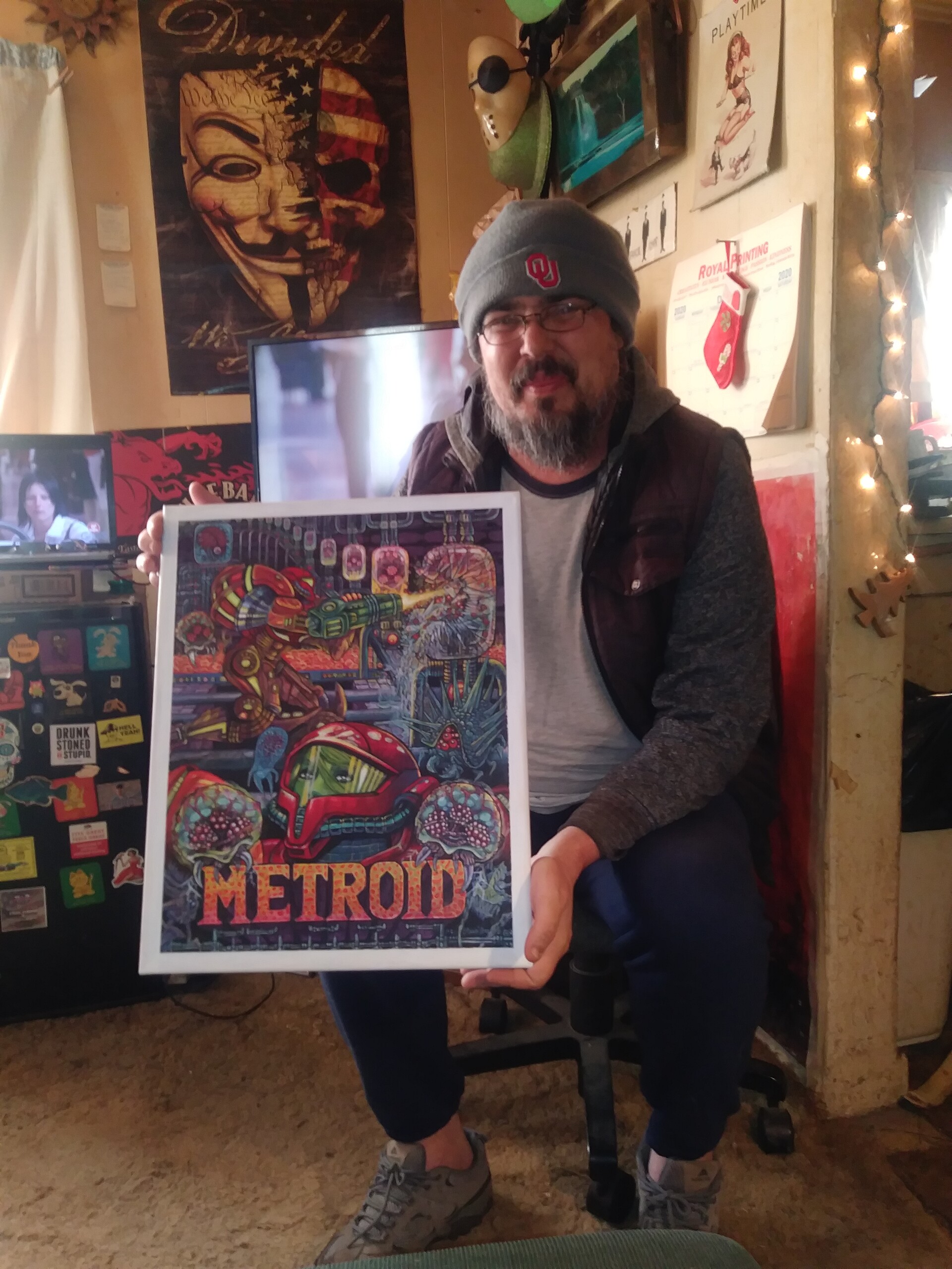 Anthony Standiferd - Metroid ... Mixed Media Painting on Canvas 2021 by ...