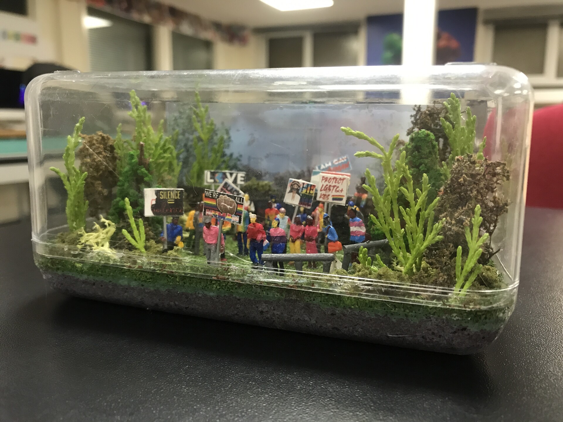 Beth "Beebs" Vincent - Miniature protest diorama