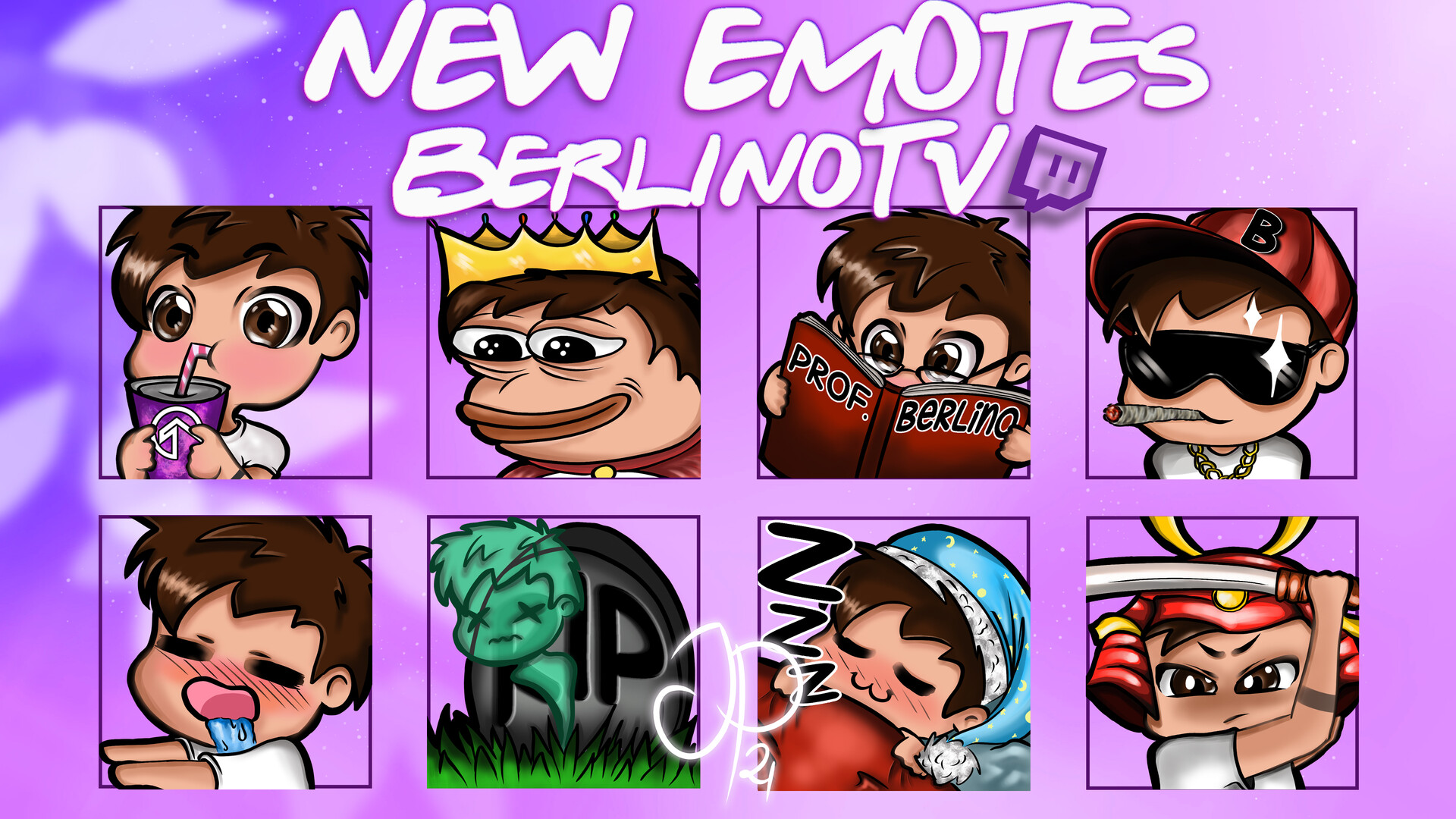 ArtStation - Twitch Emotes & Sub Badges // Artist: JackiePeach ...