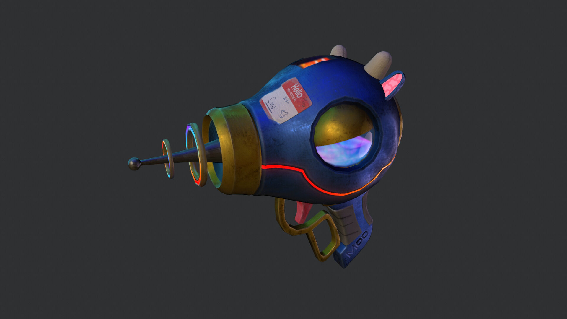 ArtStation - Retro Ray gun Ft. Cow