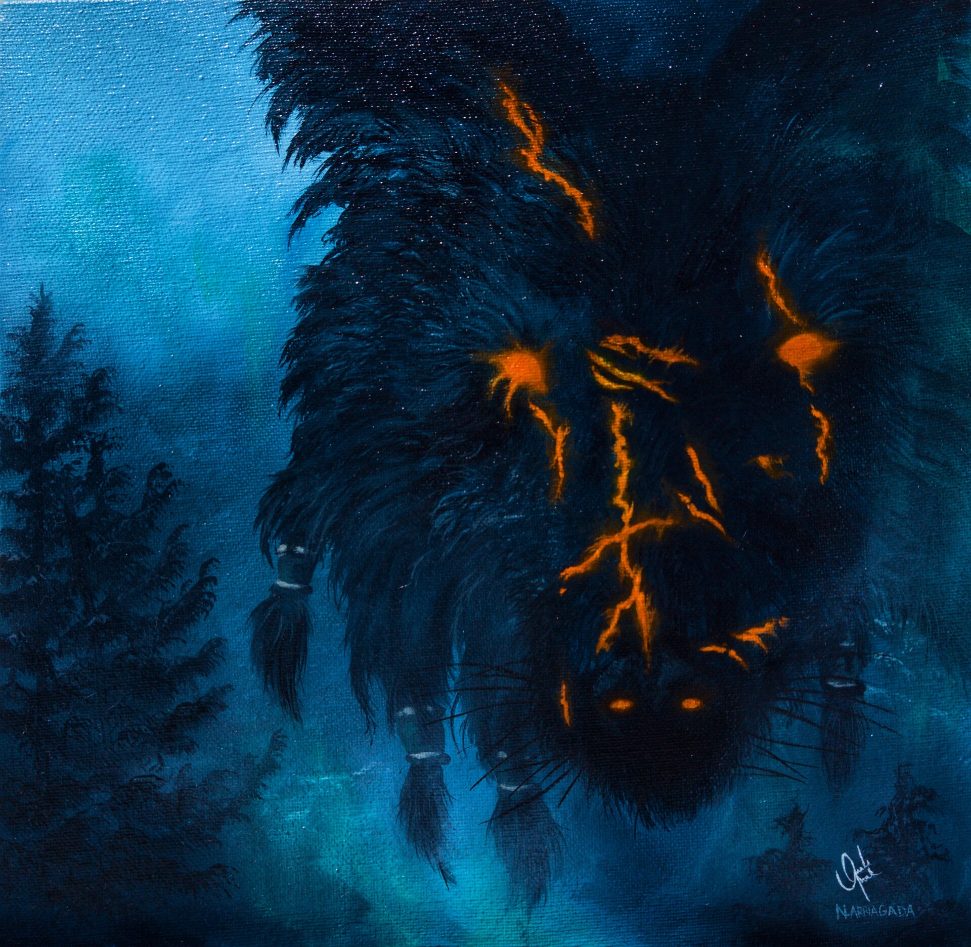 ArtStation - Sarulf, the wolf from MTG