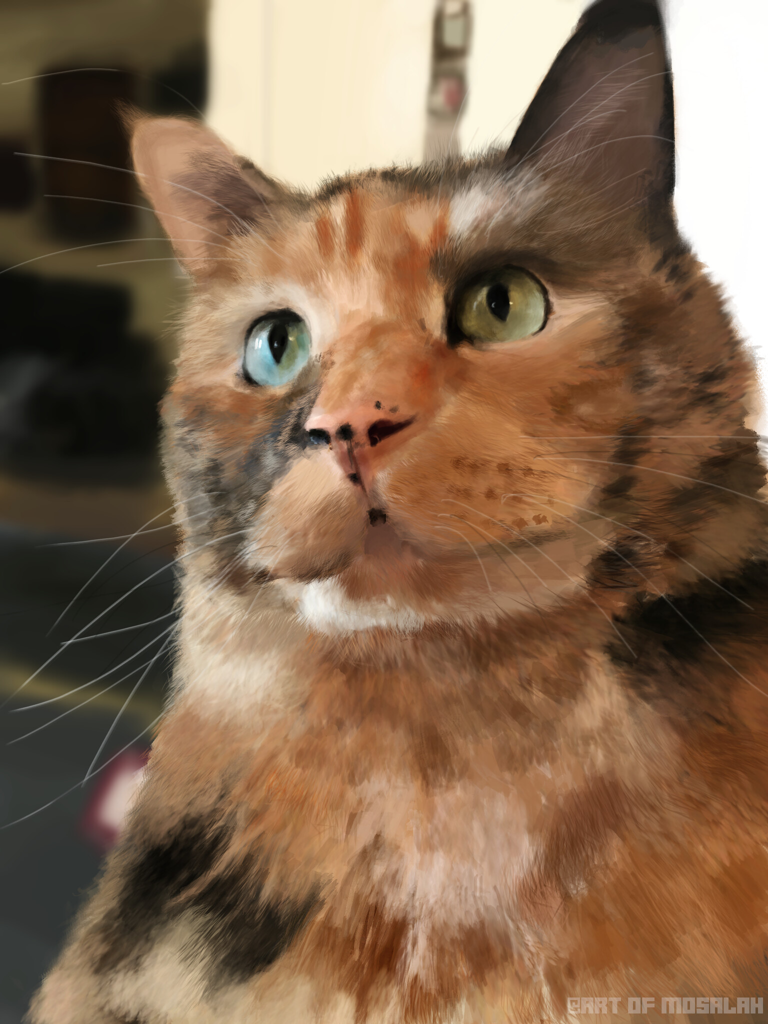 ArtStation - Heterochromic Kitty