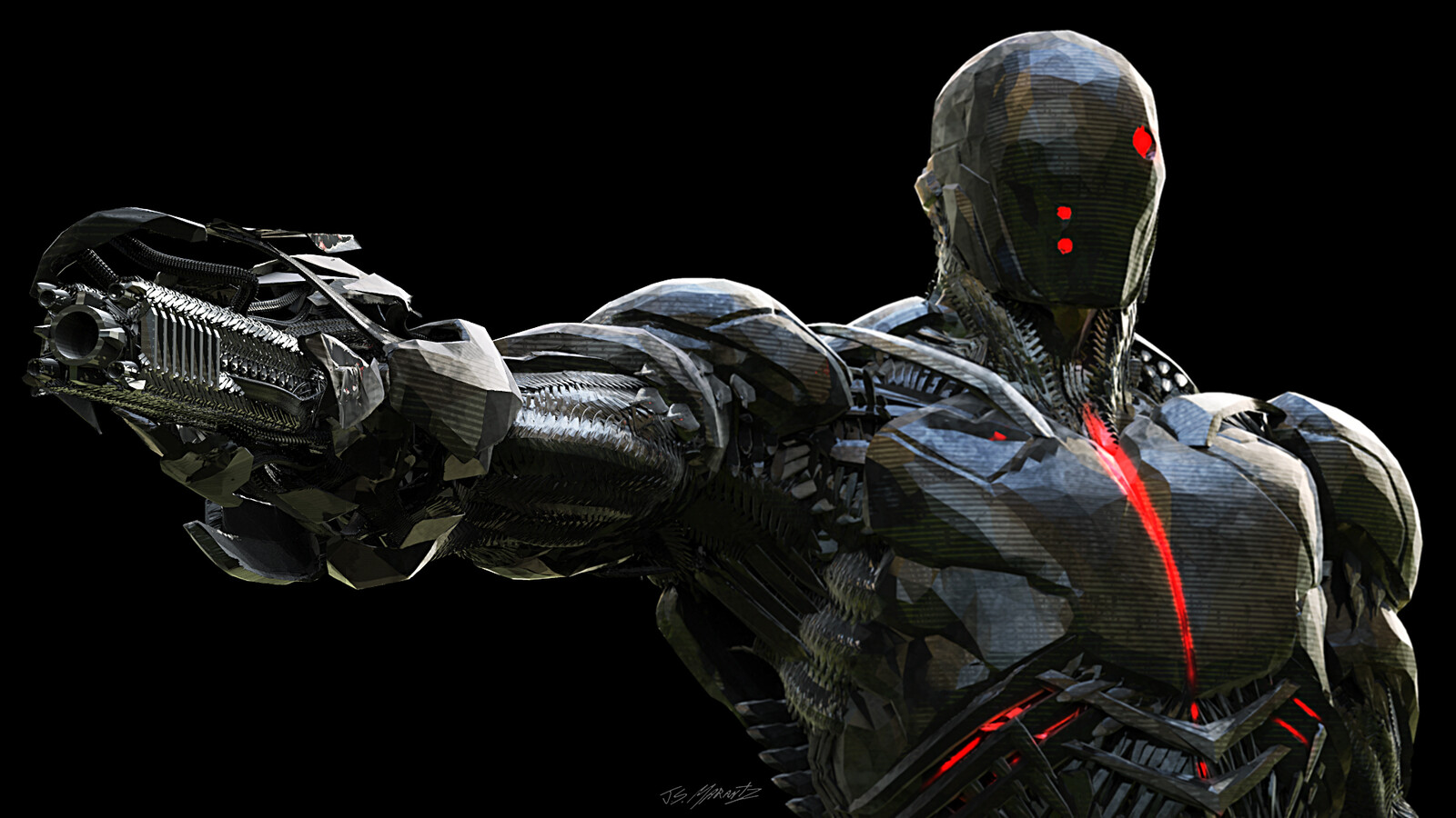 Jerad Marantz - CYBORG GUN Design for Justice League