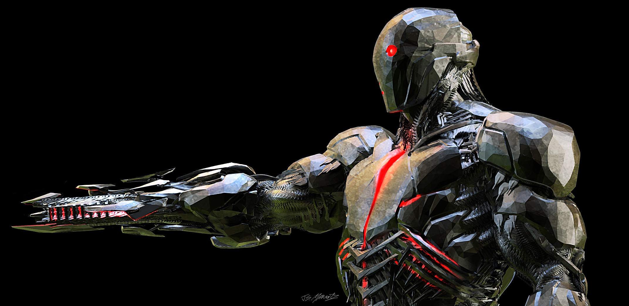 Jerad S. Marantz - CYBORG GUN Concept Art for Justice League