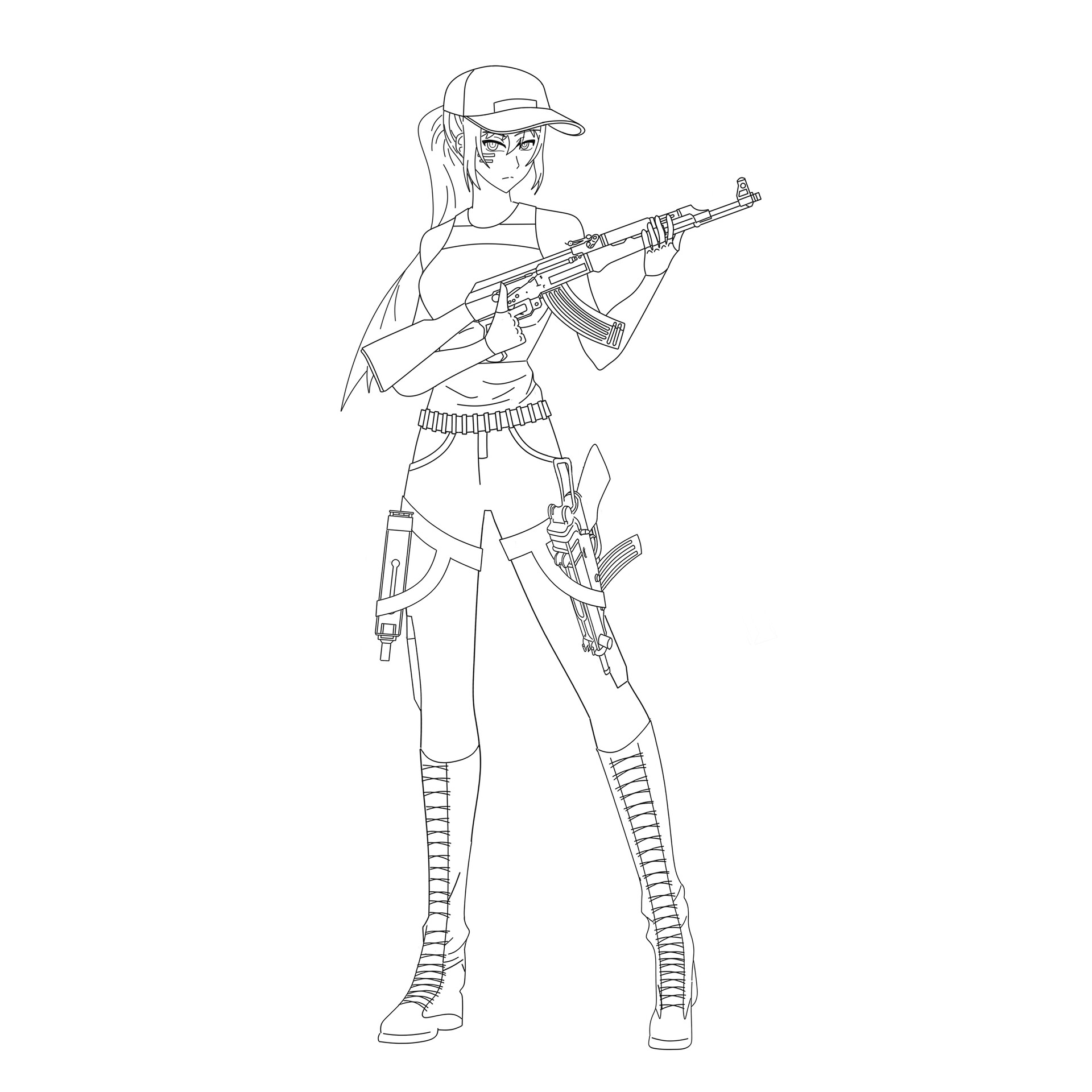 ArtStation - Sketch - The Hybrid Soldier - Deebely