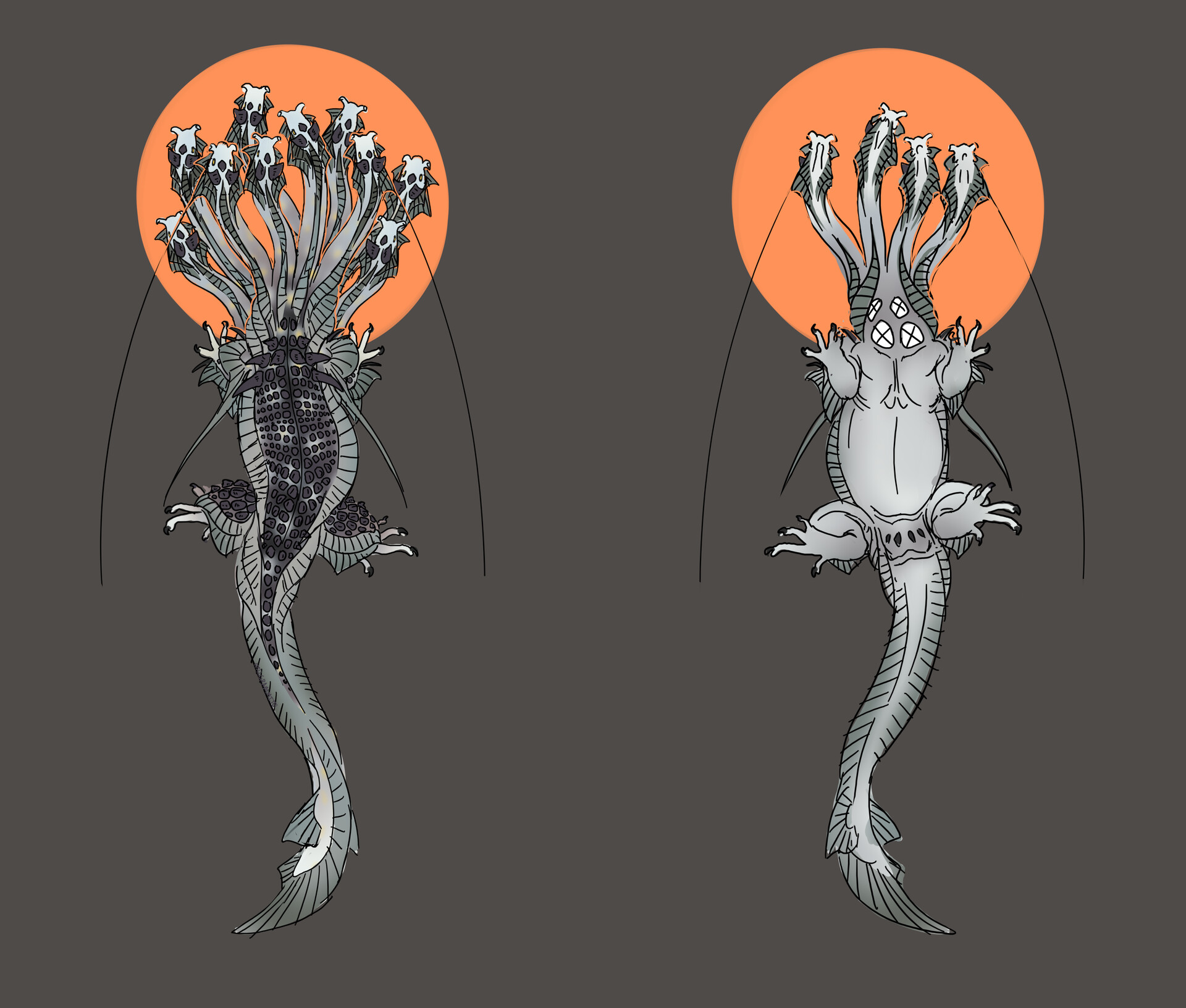 ArtStation - Sharptailed Eel Hydra