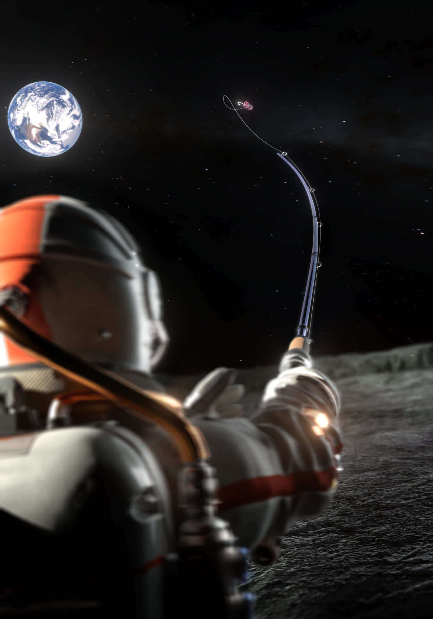ArtStation - Fishing on the Moon
